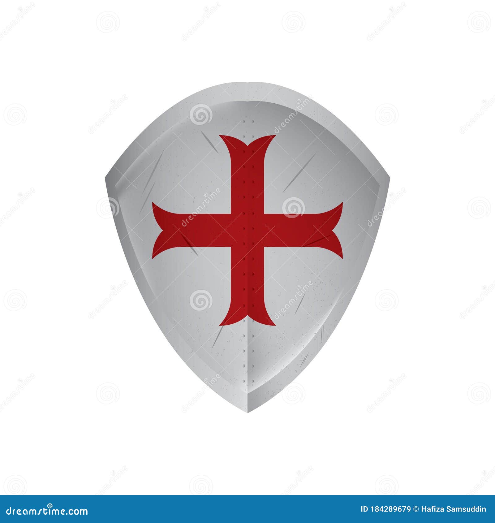 Shield with Cross. Vector Illustration Decorative Background Design ...