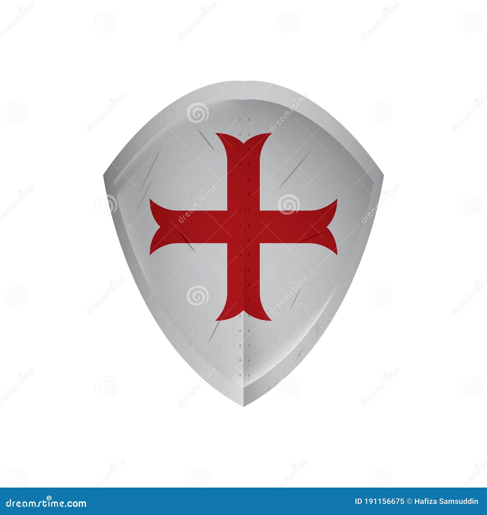 Shield with Cross. Vector Illustration Decorative Design Stock Vector ...