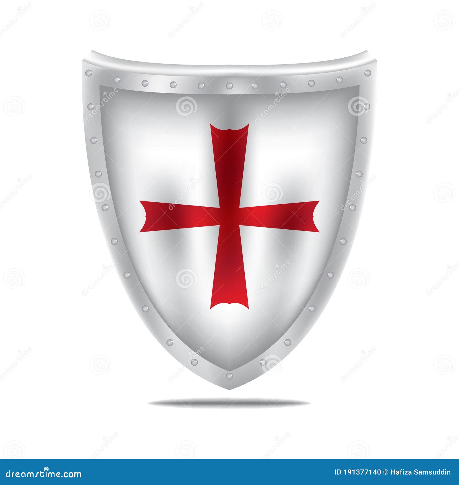 Shield with Cross. Vector Illustration Decorative Design Stock Vector ...