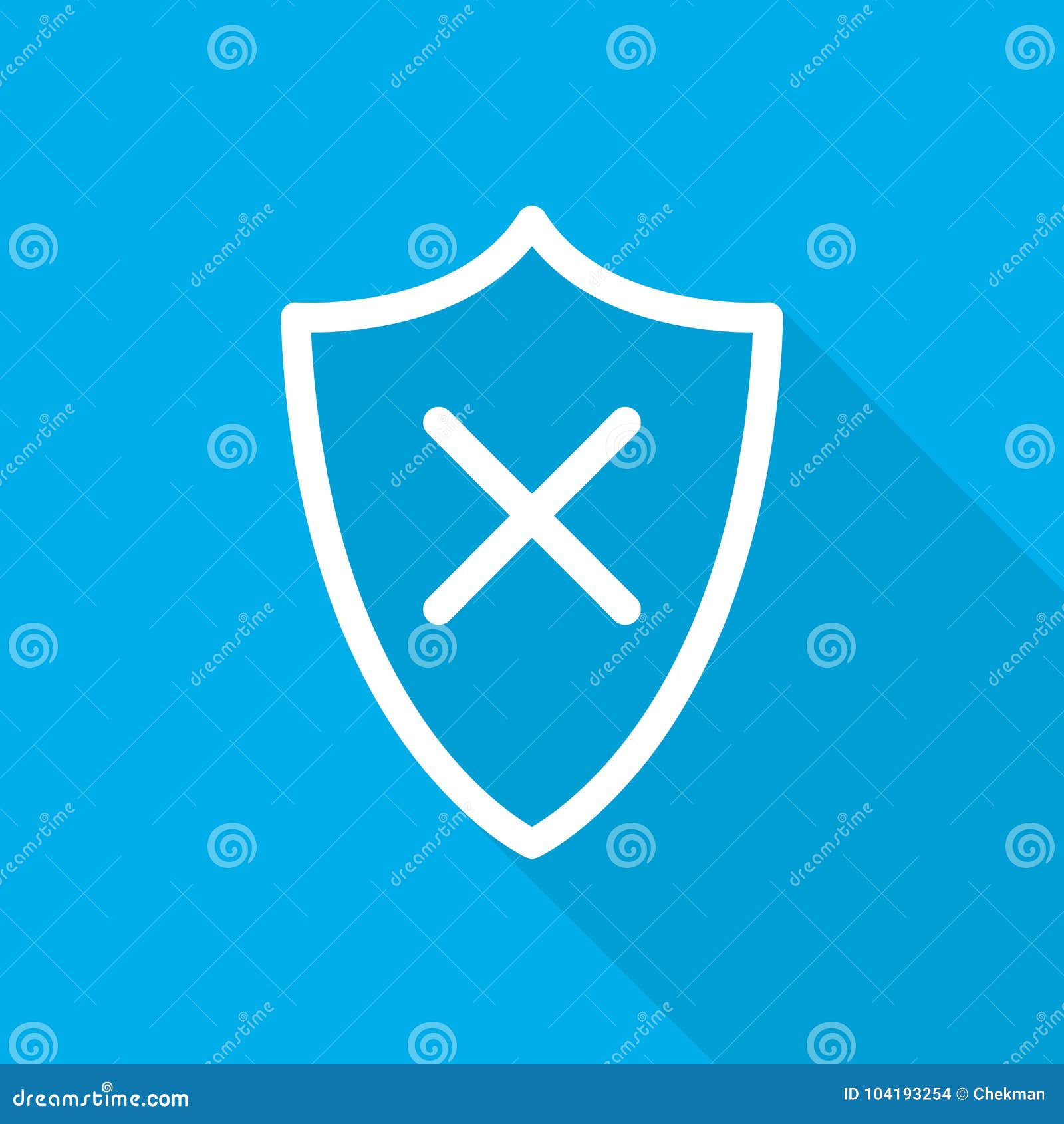 Shield with Cross. Vector Illustration. Stock Illustration ...