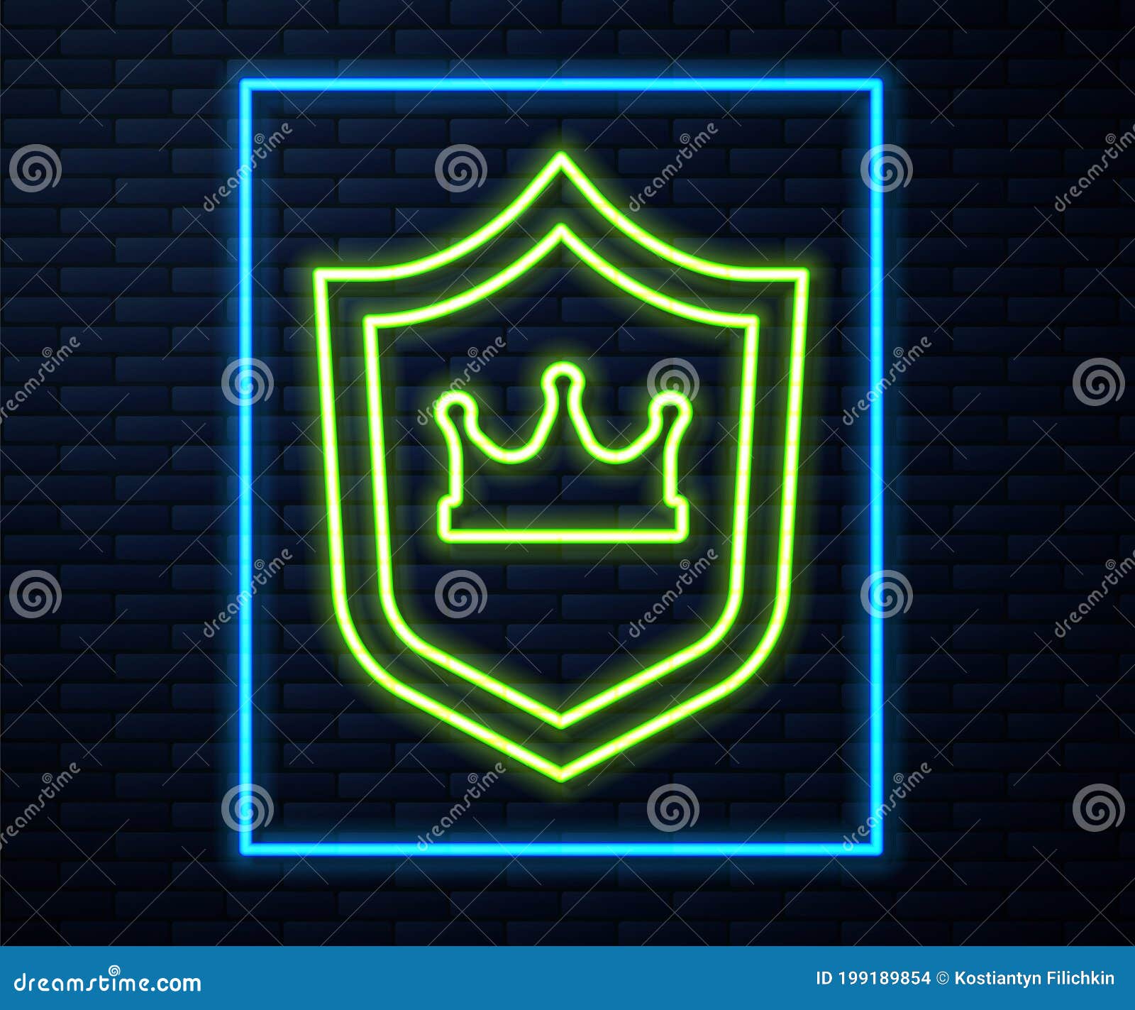 Shield with Crown Icon Isolated on White Background. Vector Stock ...