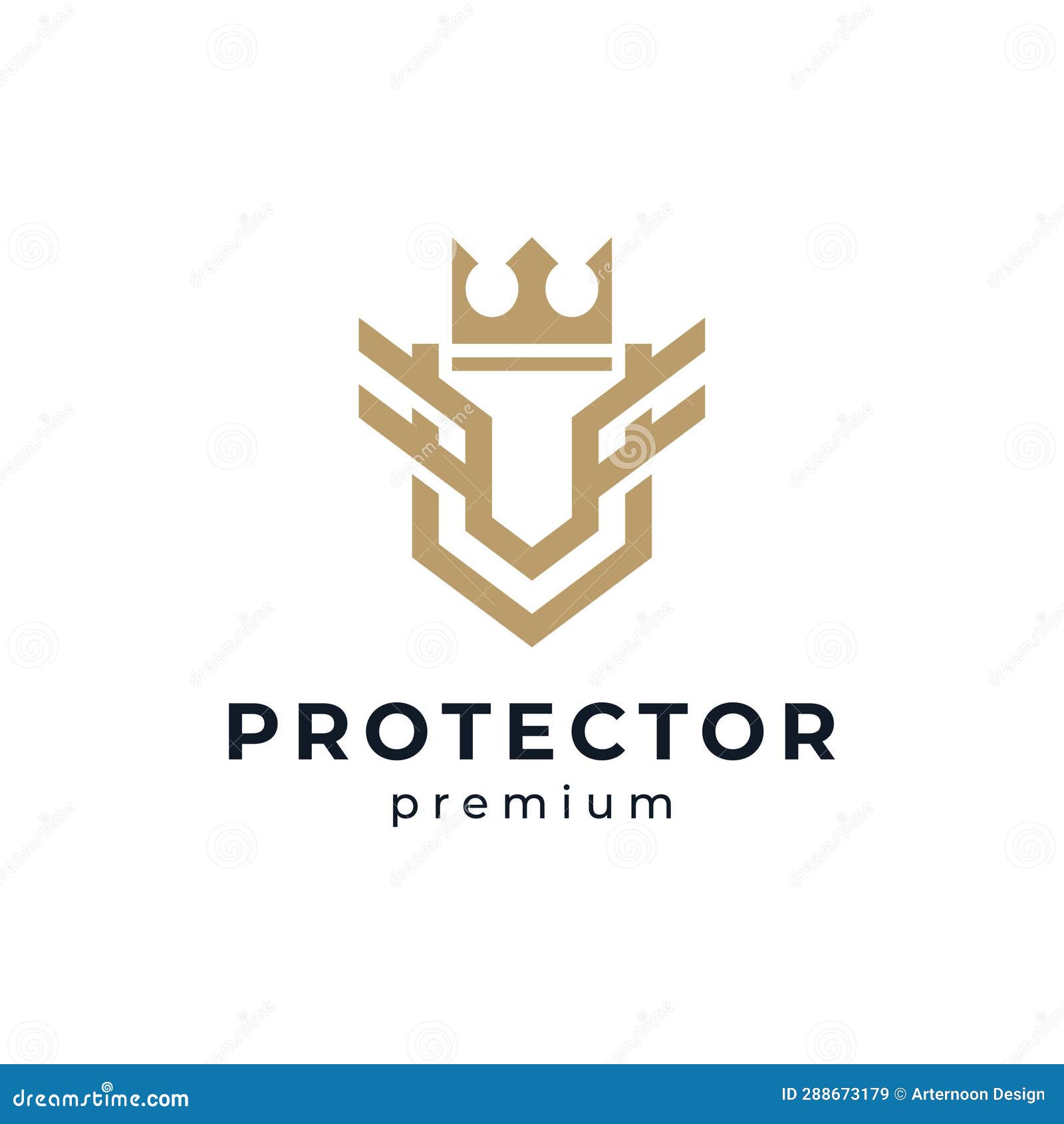 Shield with Crown and Wings for Security Logo Design Stock Vector ...