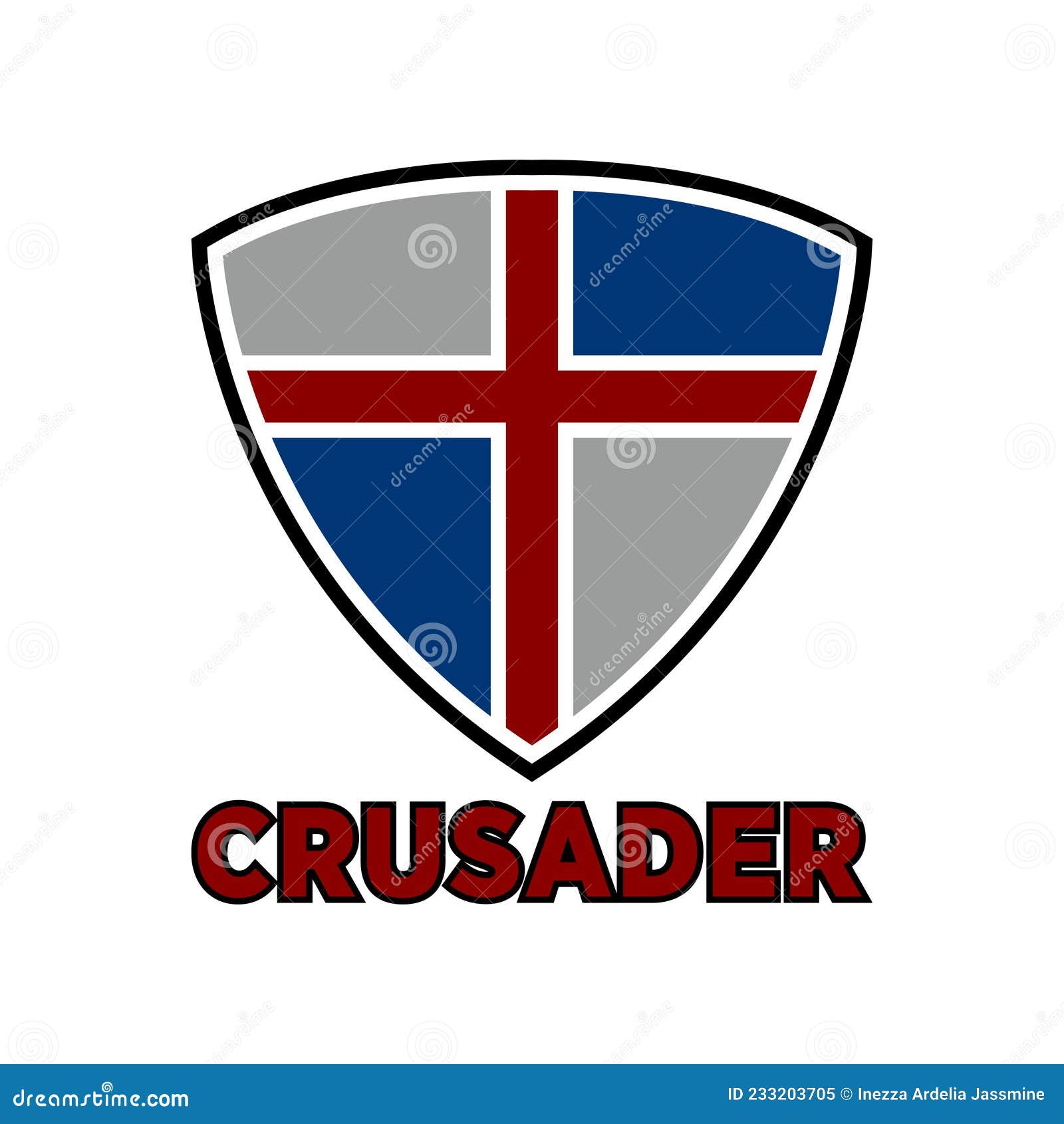 Illustration Vector Graphic of Shield Crusader Stock Vector ...