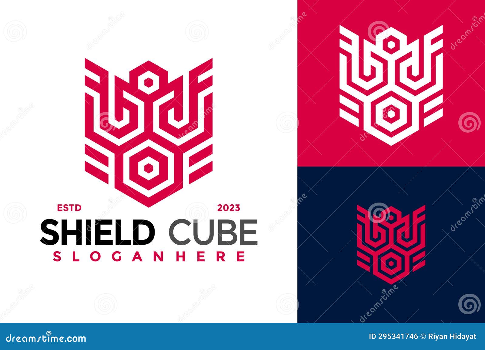 Shield Cube Modern Logo Design Vector Symbol Icon Illustration Stock ...