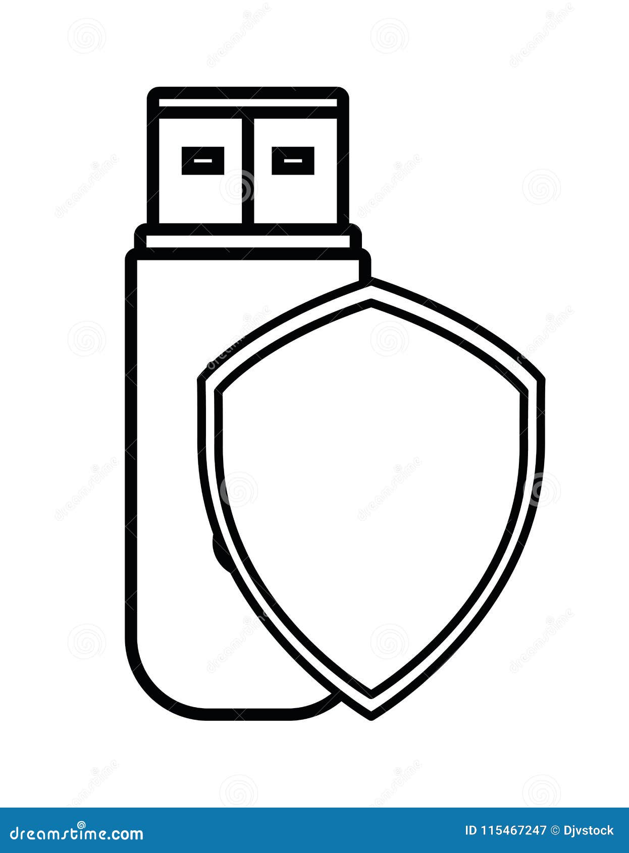 Shield Cyber Security System Design Stock Vector - Illustration of ...