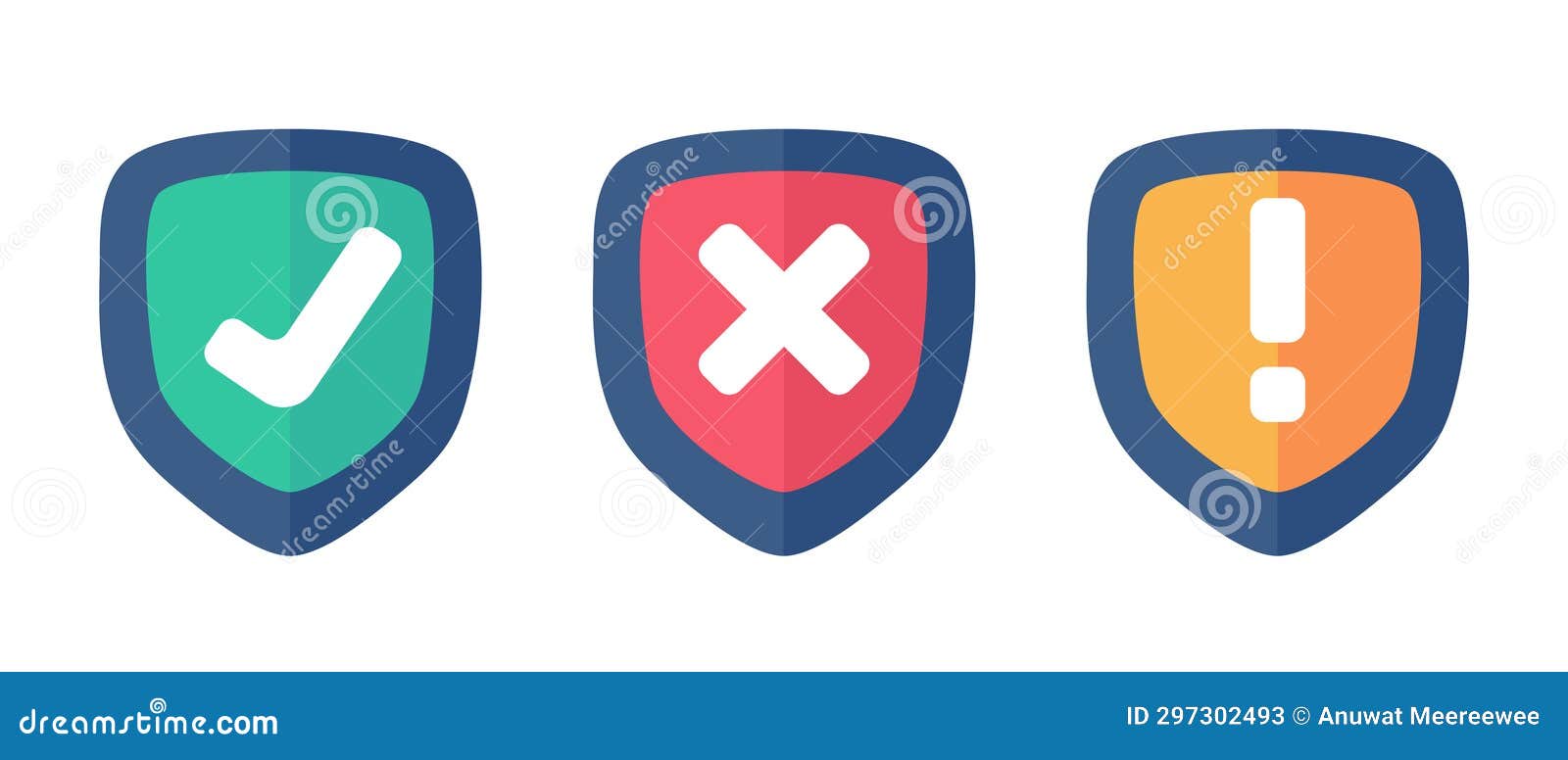 Shield Data Protection Status. a Check Mark on the Shield Stock ...