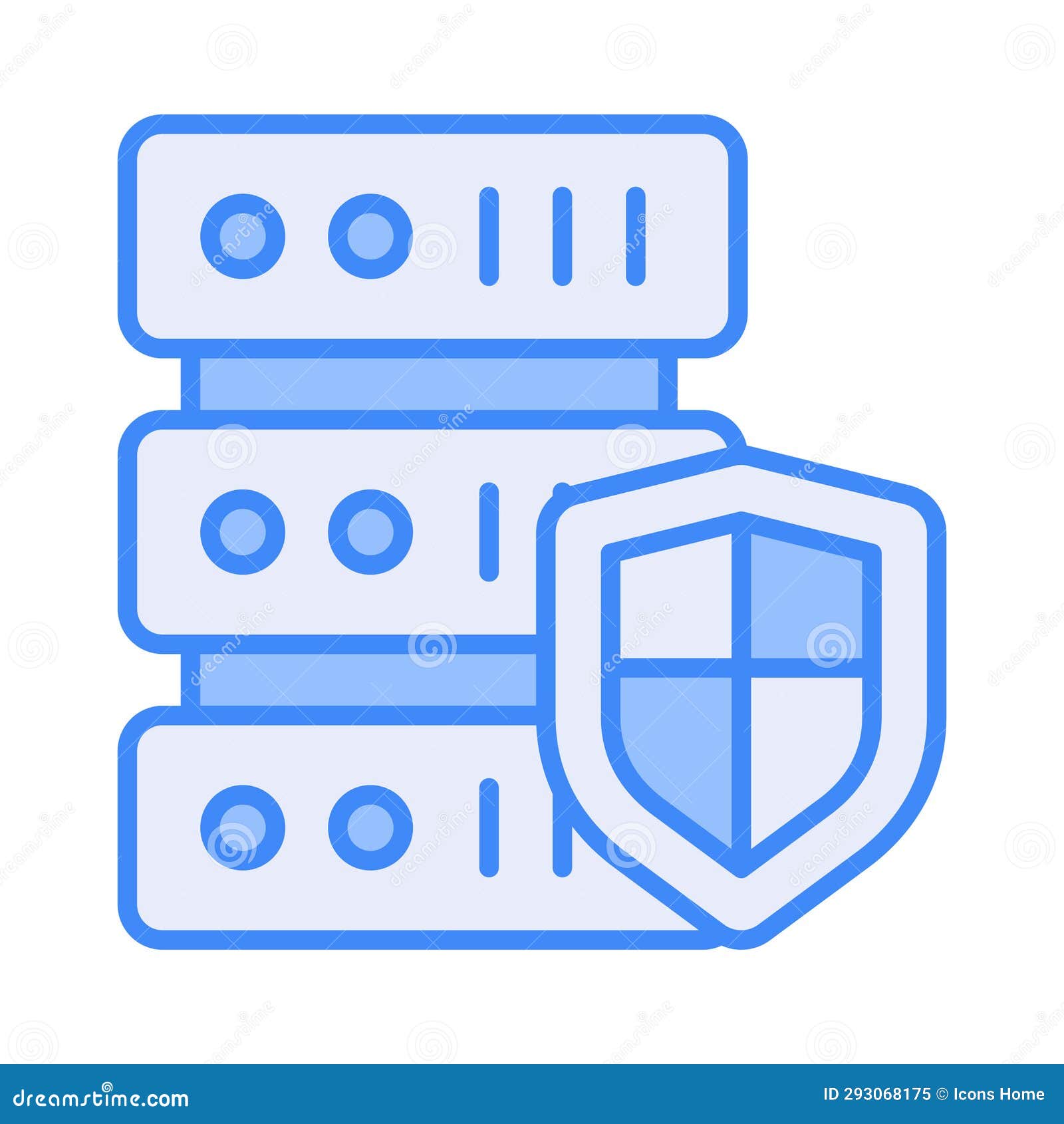 Shield with Database Icon. Personal Data, Cyber Data or Information Security Stock Vector ...