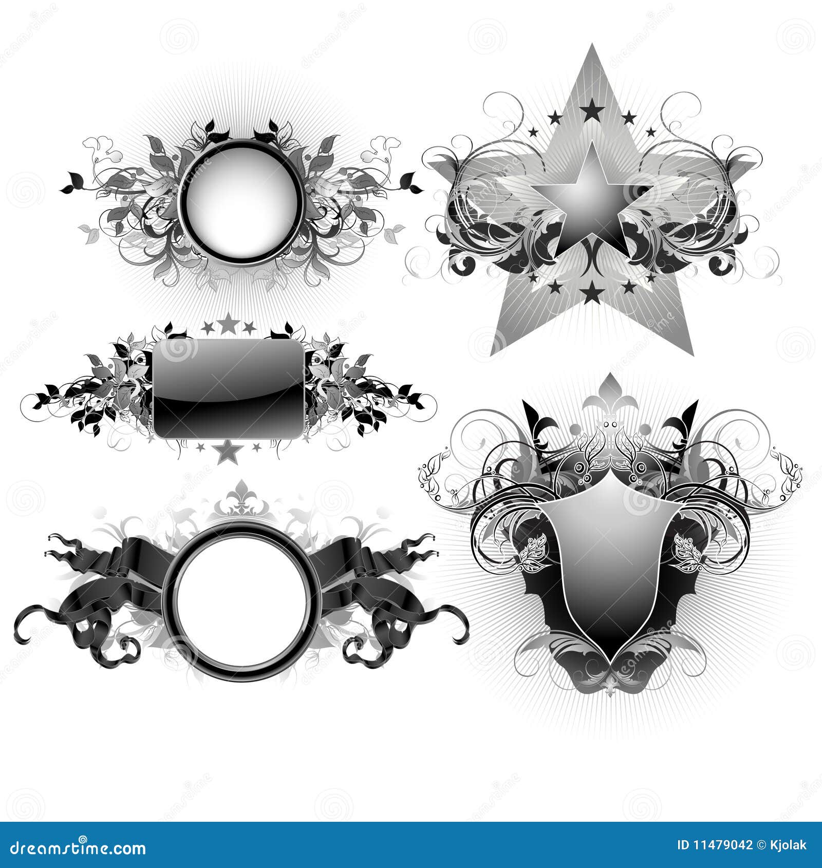 Shield decorative stock vector. Illustration of elegance - 11479042