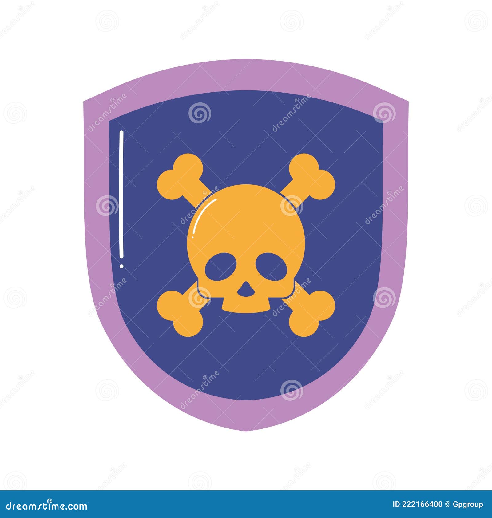 Shield with denger emblem stock vector. Illustration of deadline ...