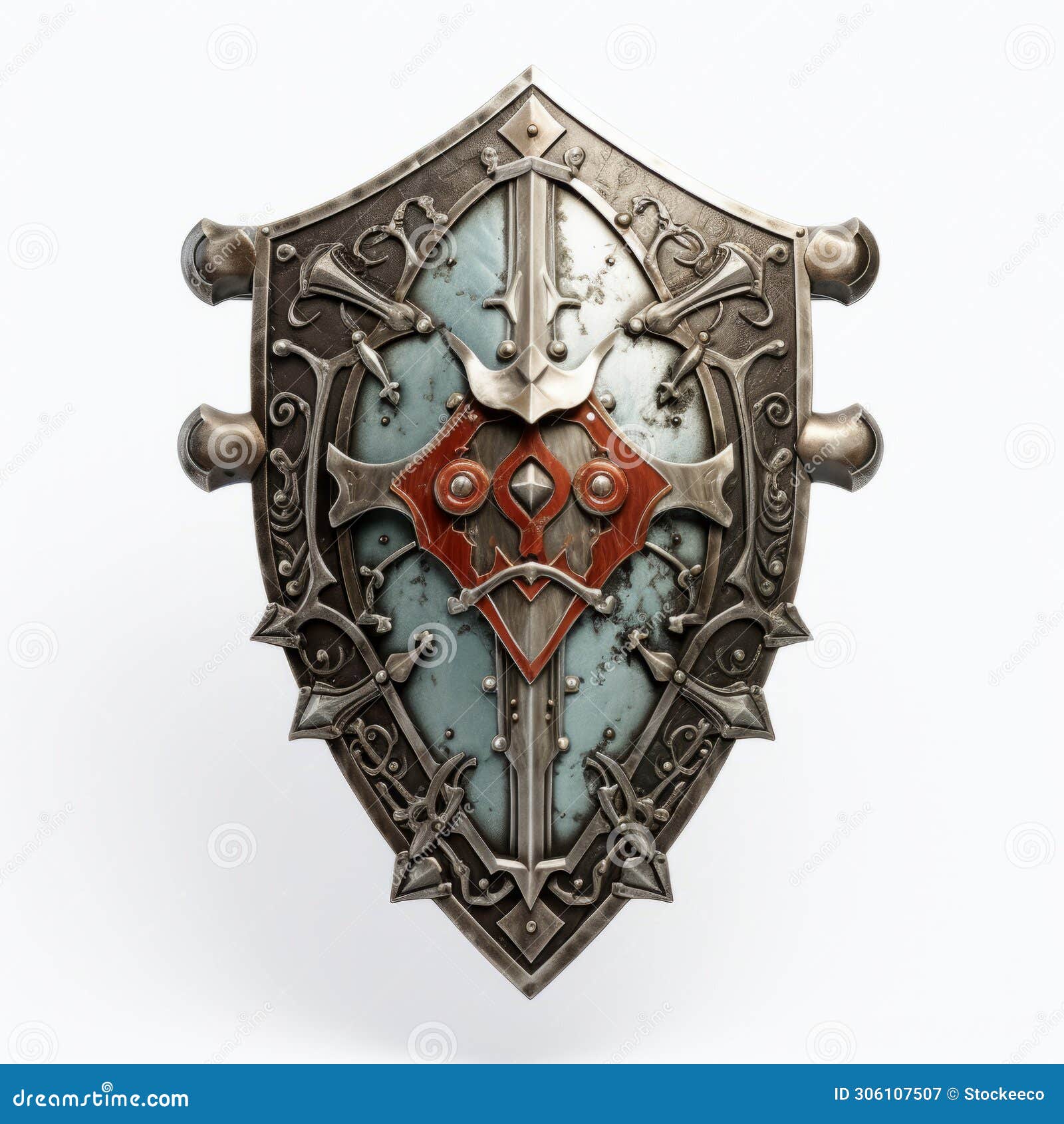 Detailed 3d Buckler Shield with Ornamental Details and Unique Character ...