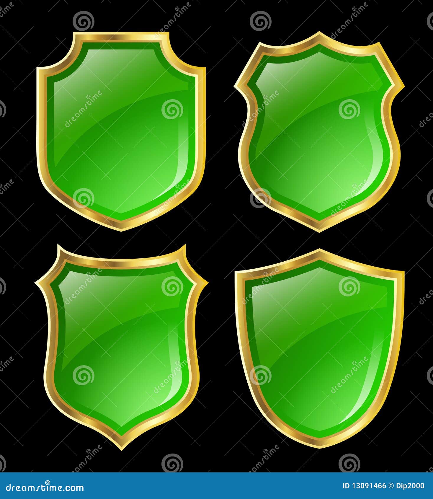 Shield design set stock vector. Illustration of medallion - 13091466