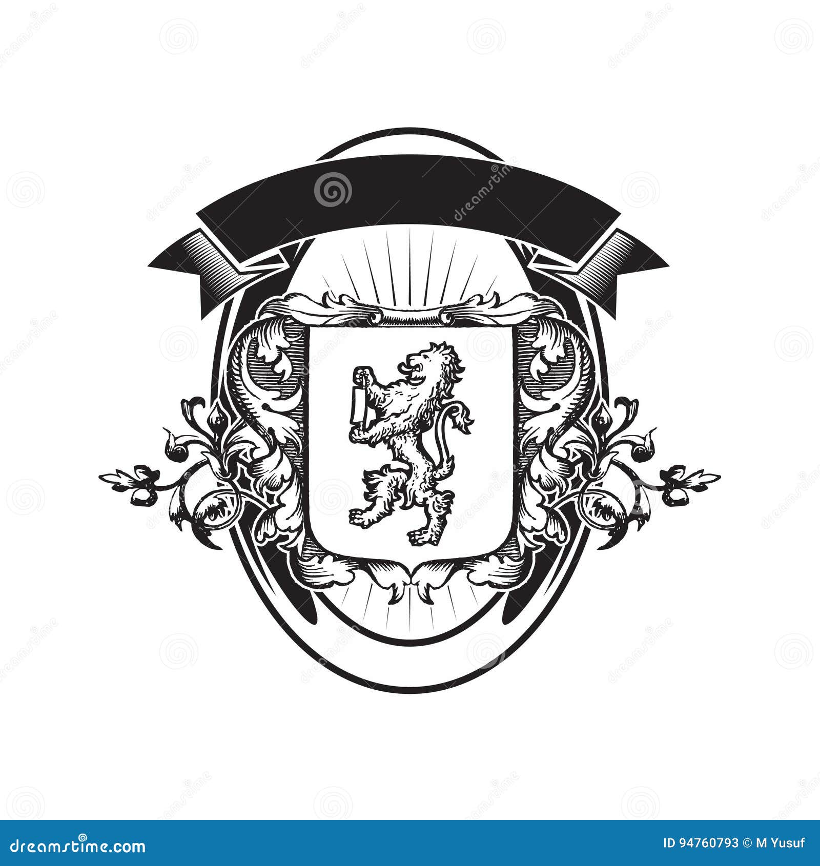 Shield Detail Logo Template Stock Illustration - Illustration of ...