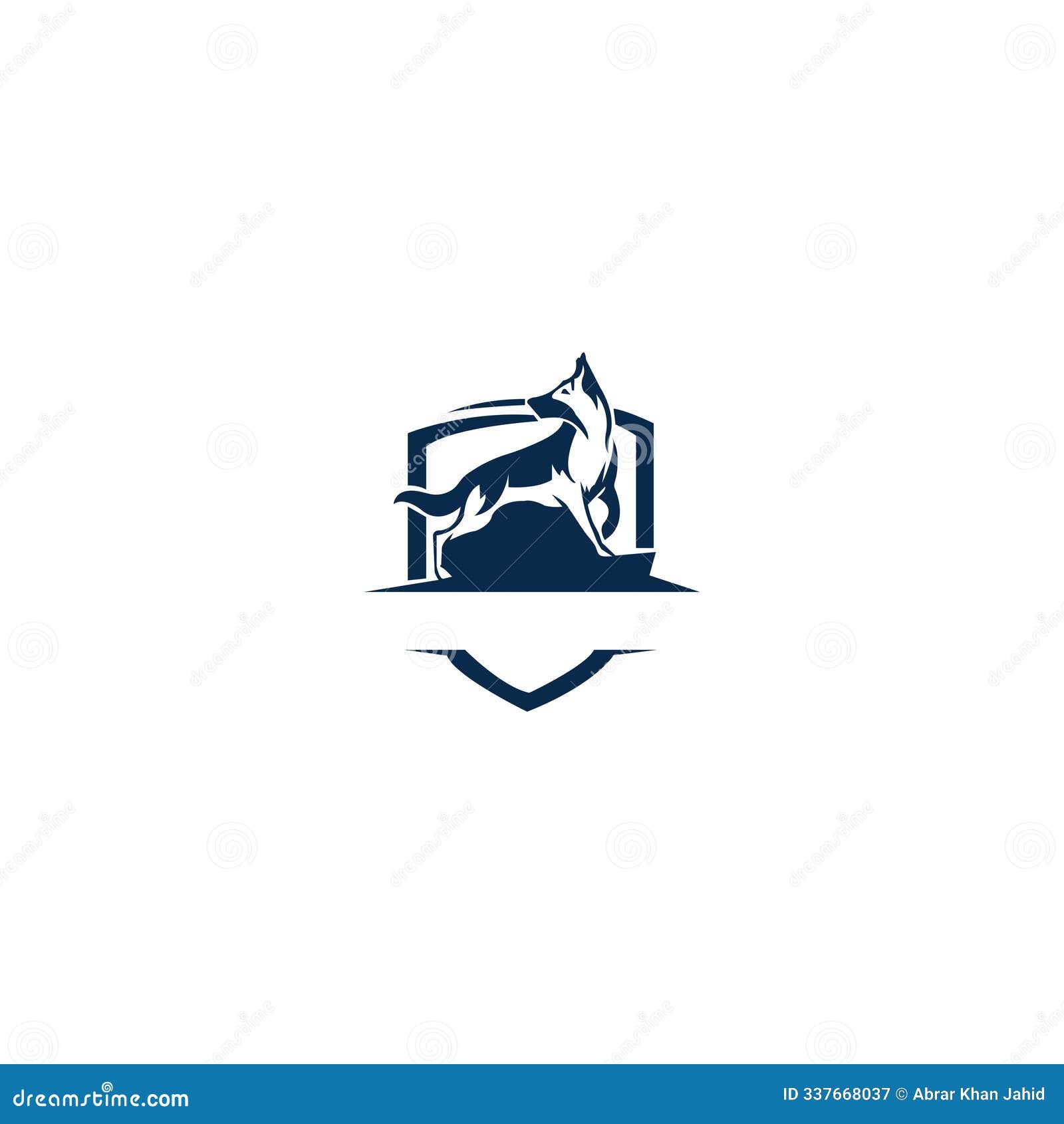 Shield Dog vector logo stock illustration. Illustration of police ...