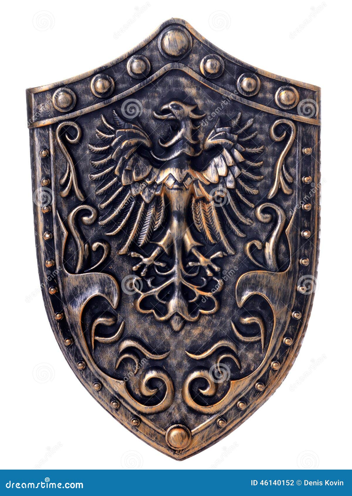 Shield with eagle stock photo. Image of protection, symbol - 46140152