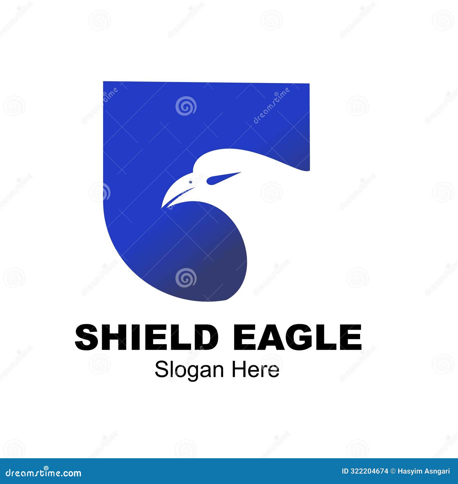 Shield Eagle Logo Design Concept Stock Vector - Illustration of animal ...