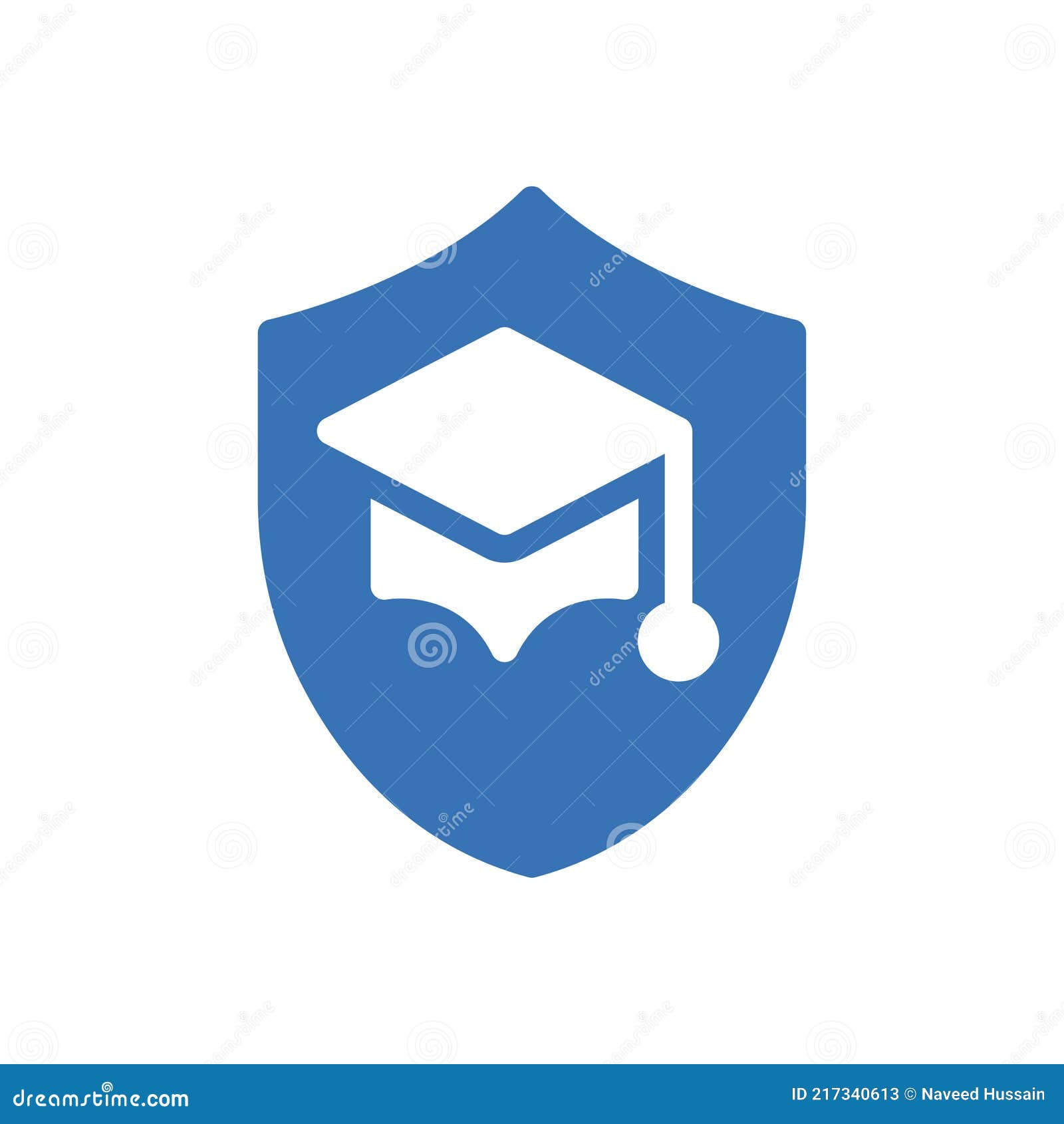 Shield education stock vector. Illustration of degree - 217340613