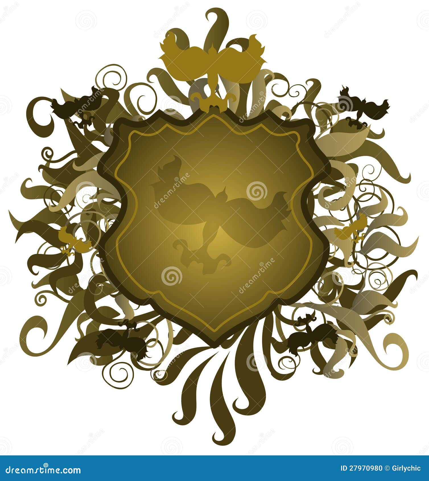 Shield Emblem stock photo. Illustration of shield, leaf - 27970980