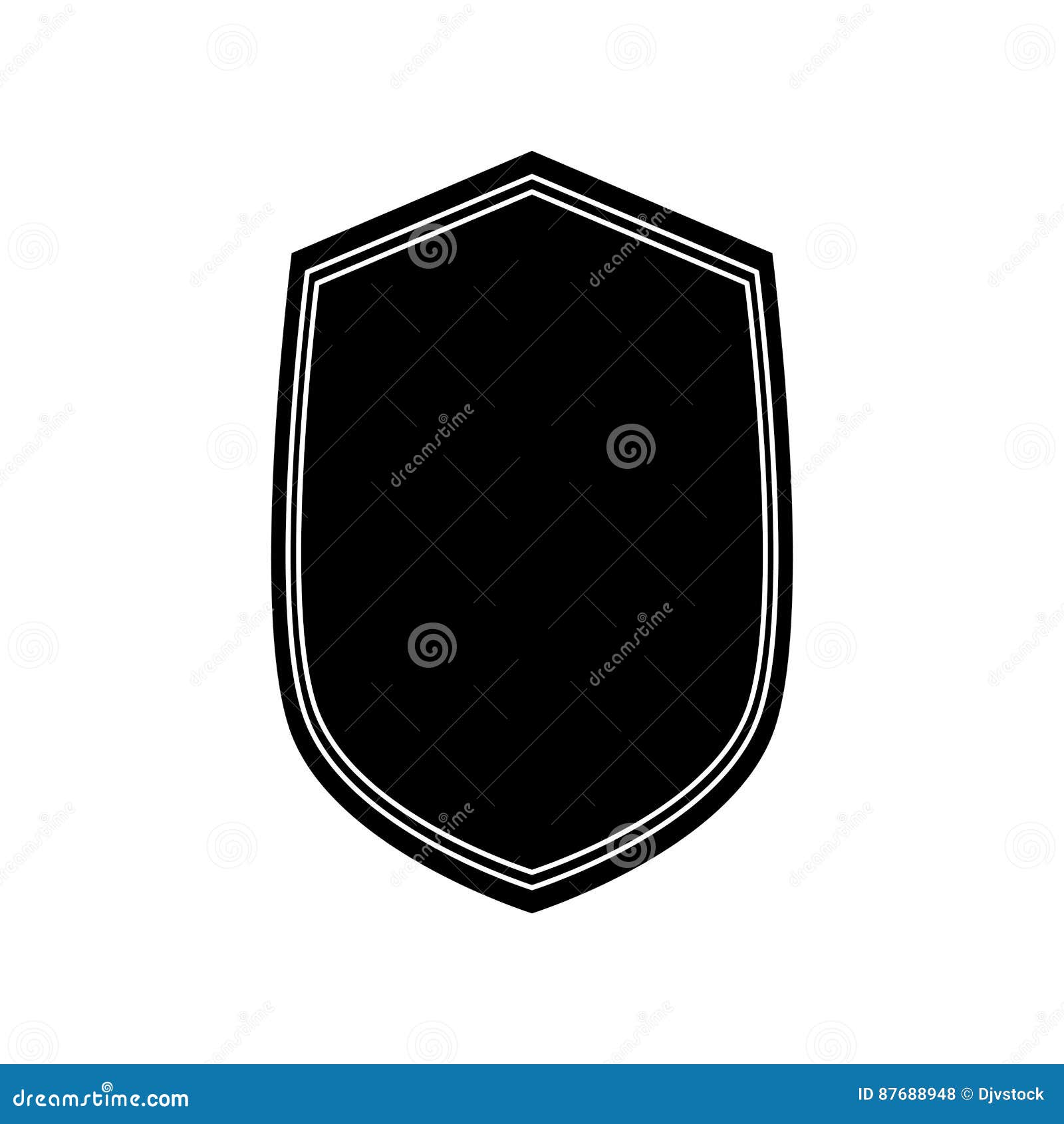 Shield emblem symbol stock illustration. Illustration of decoration ...