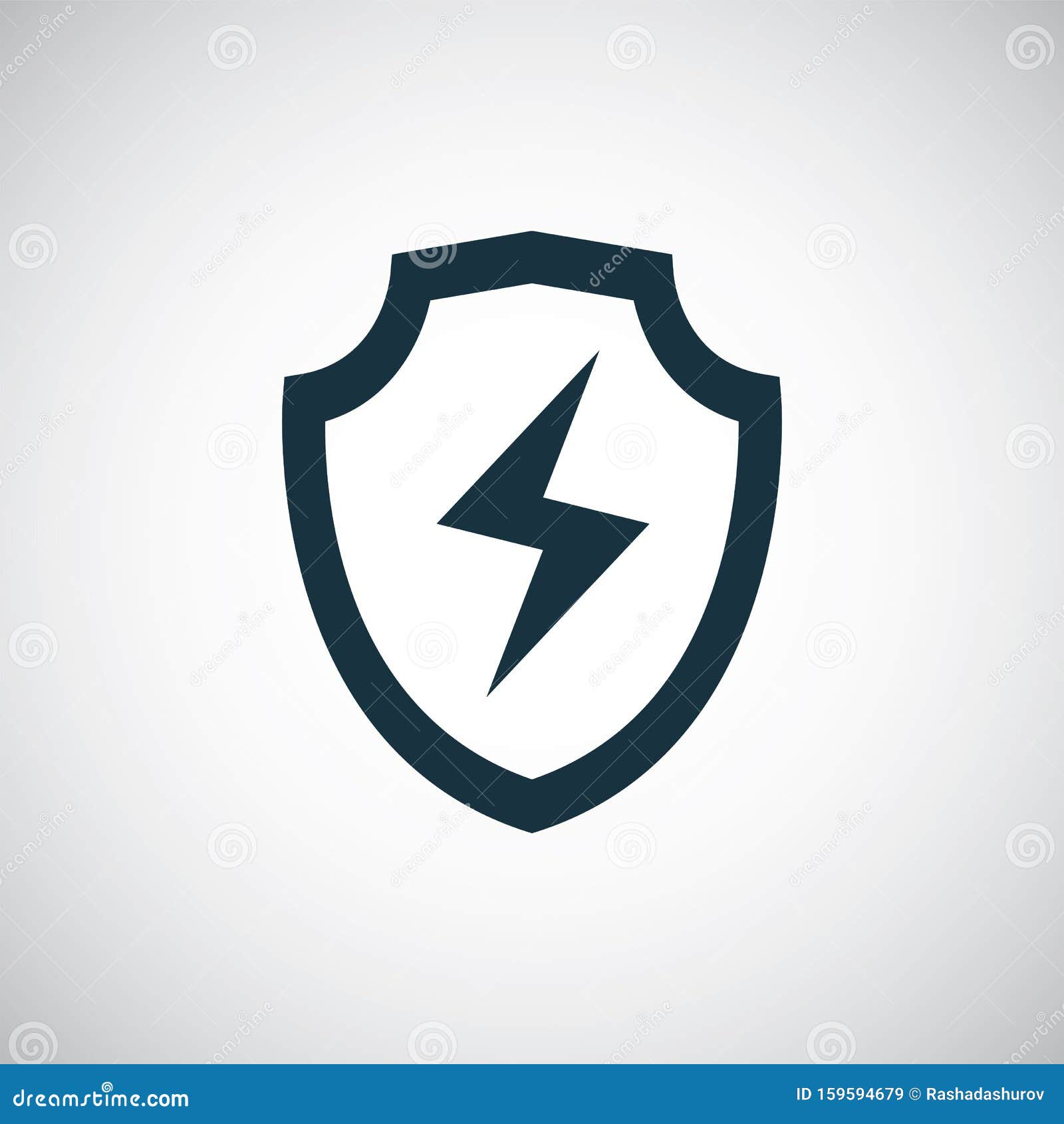 Shield Energy Icon for Web and Stock Vector - Illustration of ...