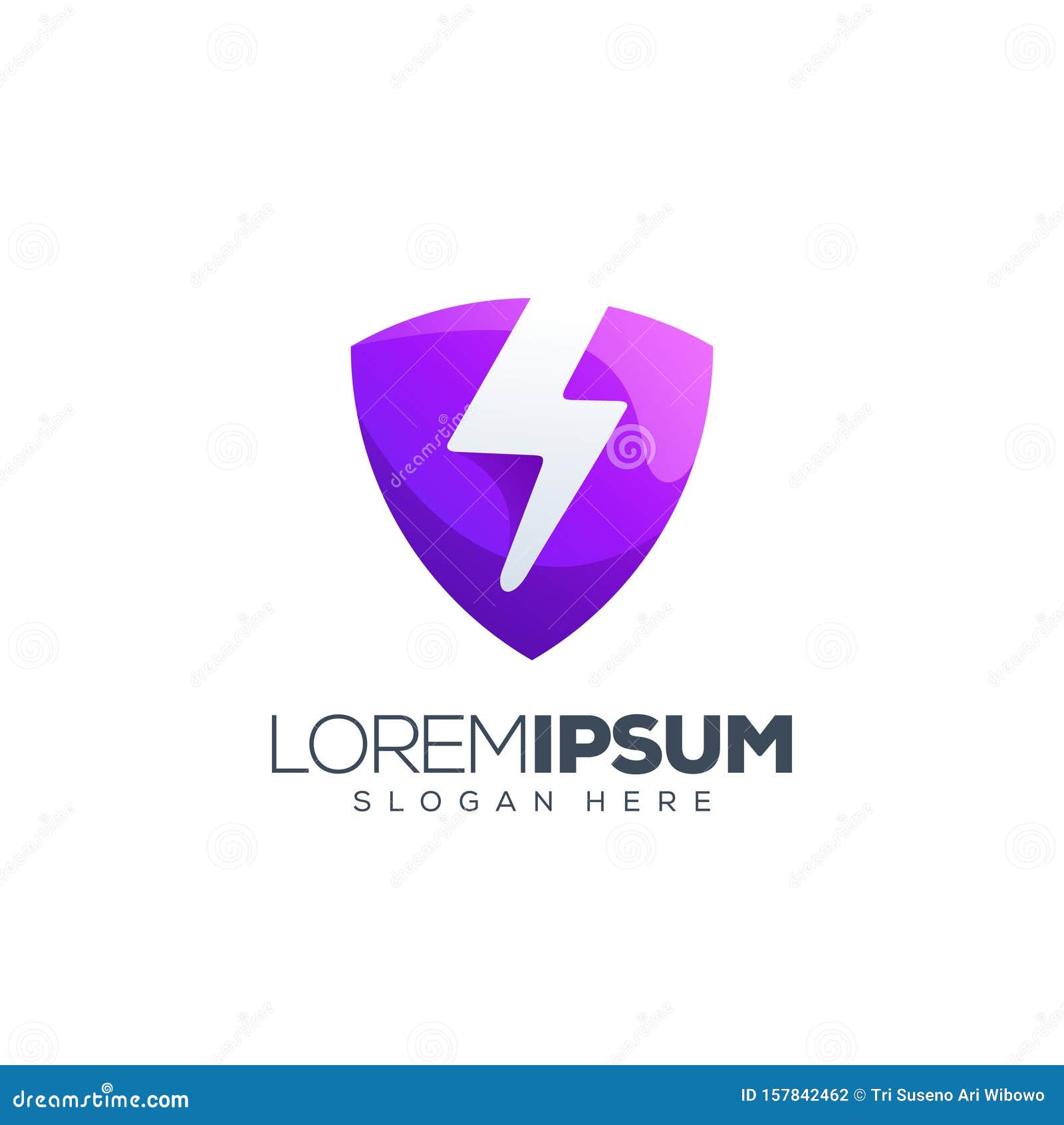 Shield Energy Logo Design Vector Illustration Stock Illustration ...