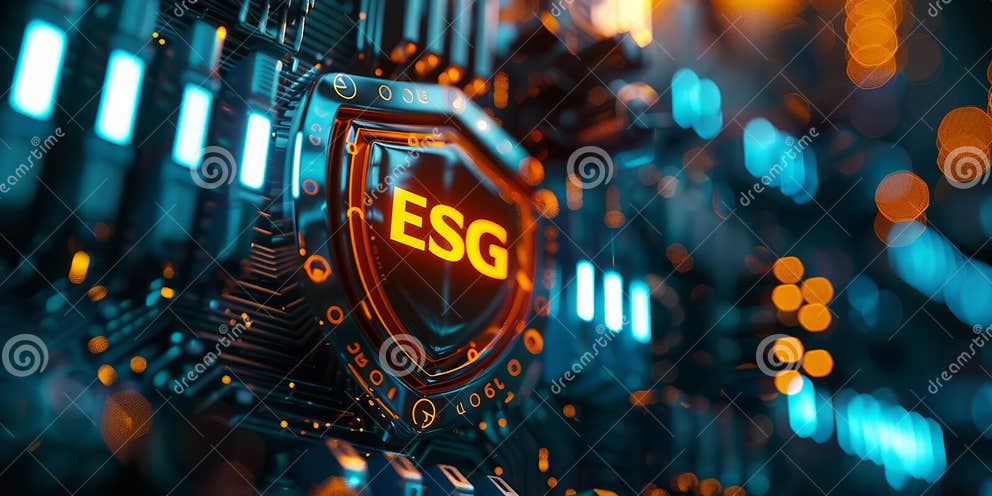 A Shield with ESG Elements Protecting a Company from External Threats ...