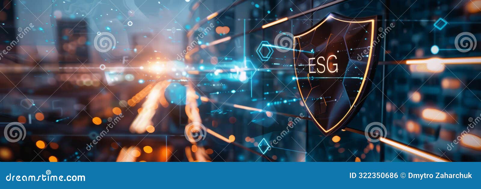 A Shield with ESG Elements Protecting a Company from External Threats ...