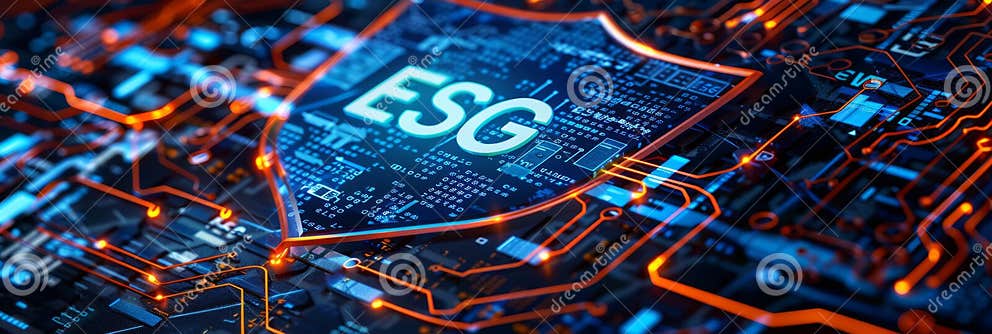 A Shield with ESG Elements Protecting a Company from External Threats ...