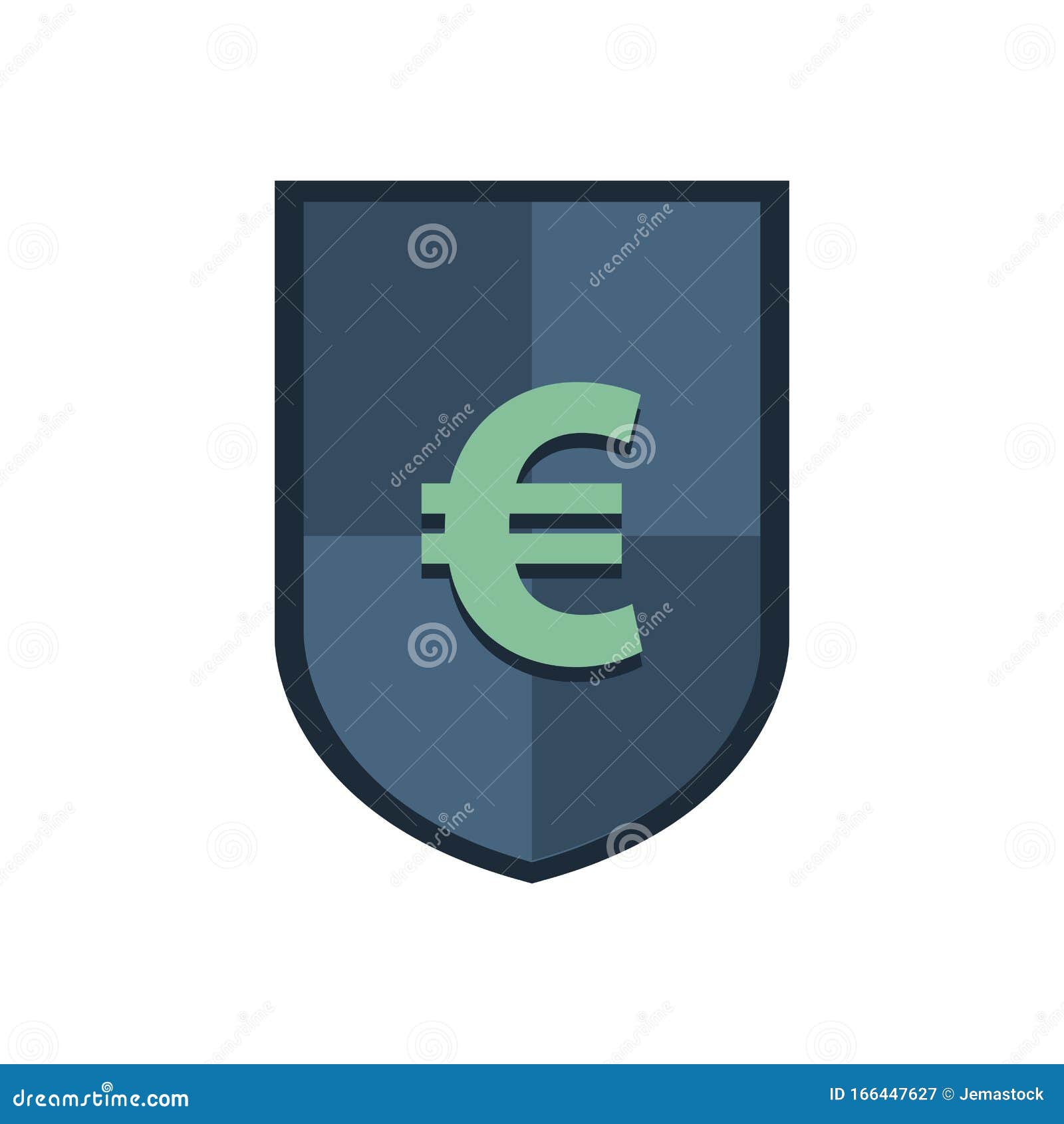 Shield with Euro Symbol Icon Stock Vector - Illustration of investments ...
