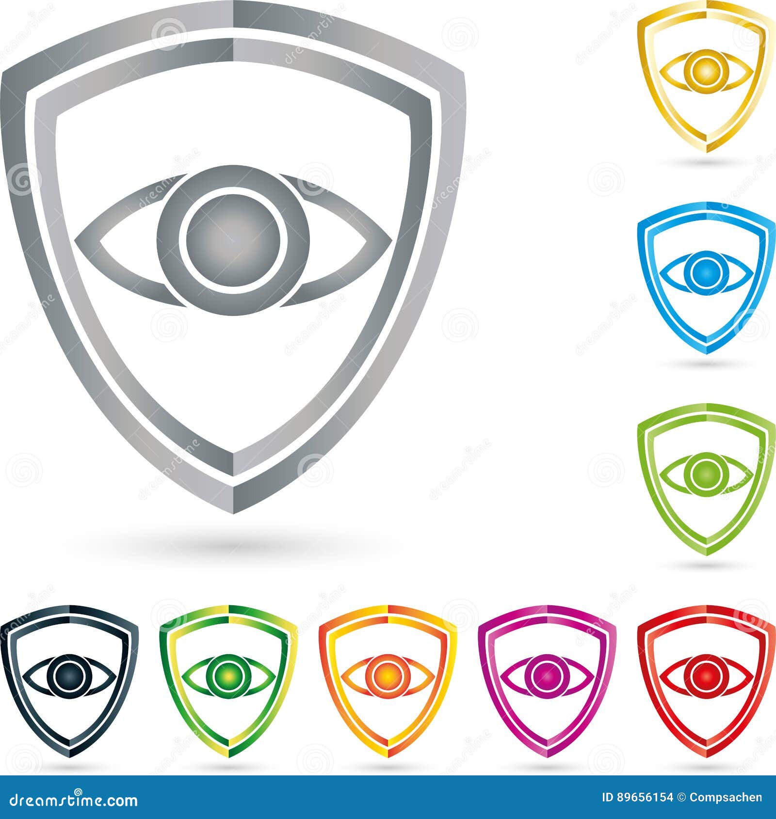 Shield and Eye, Coat of Arms, Collection, Security and Shield Logo ...