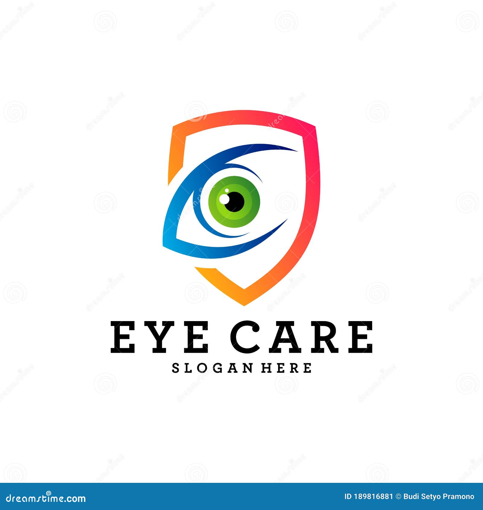 Shield Eye Concept Logo Design Template, Eye Care Logo Design Vector ...