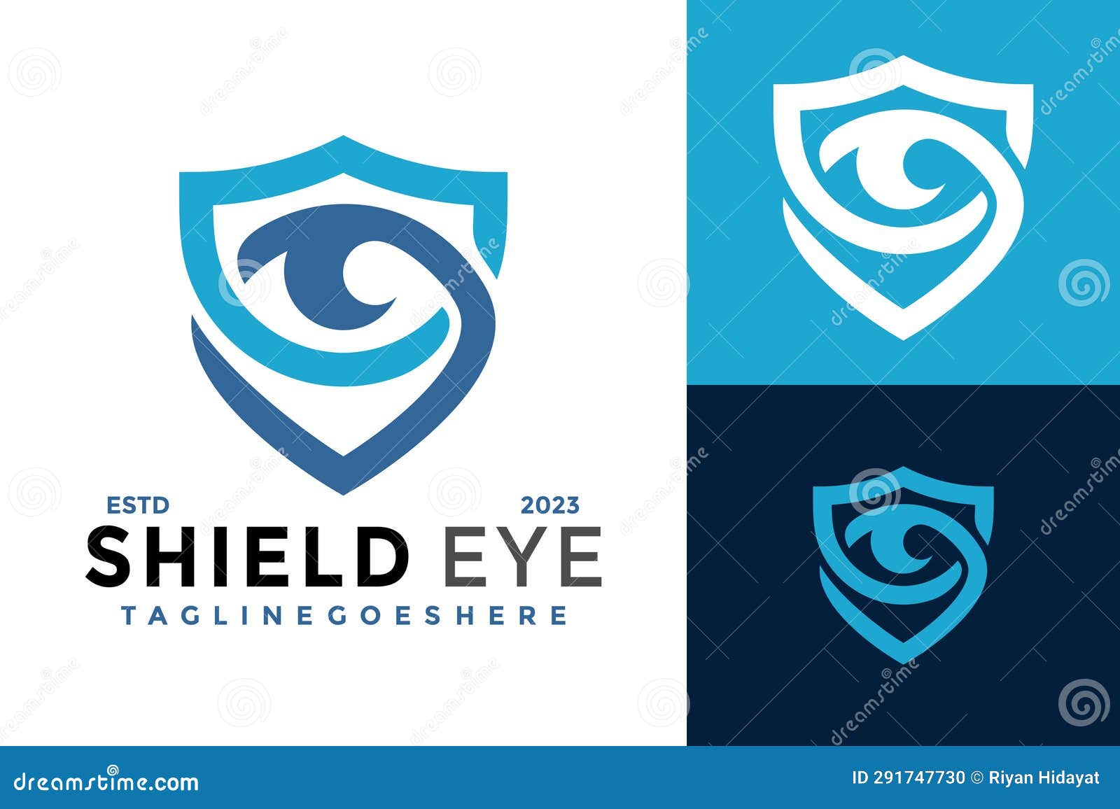 Shield Eye Logo Design Vector Symbol Icon Illustration Stock Vector ...