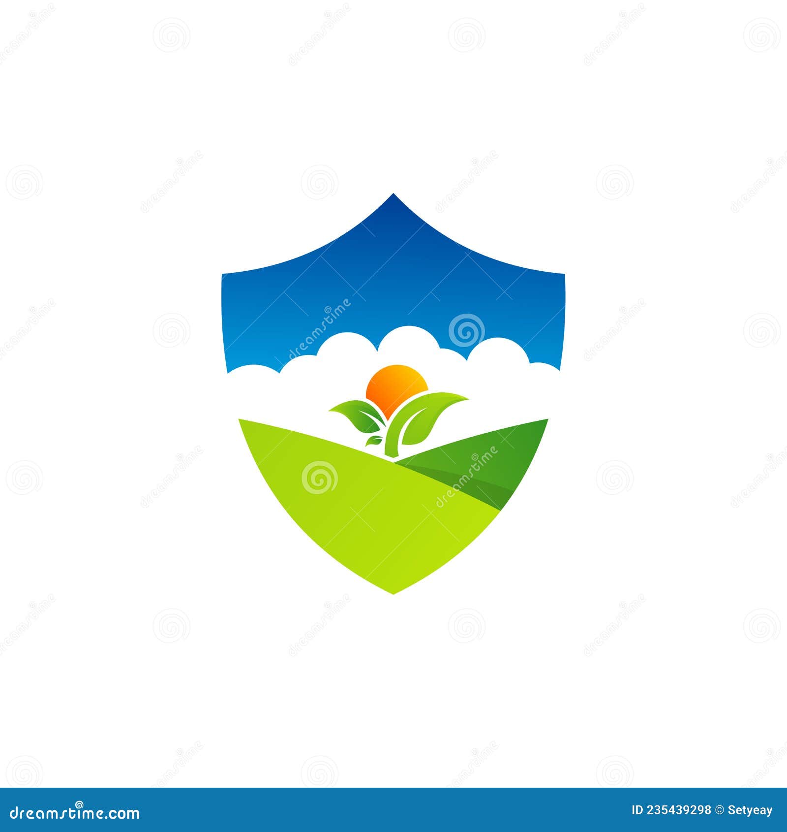 Shield Farm Logo Design Vector Template. Farm Logo Concept Stock ...