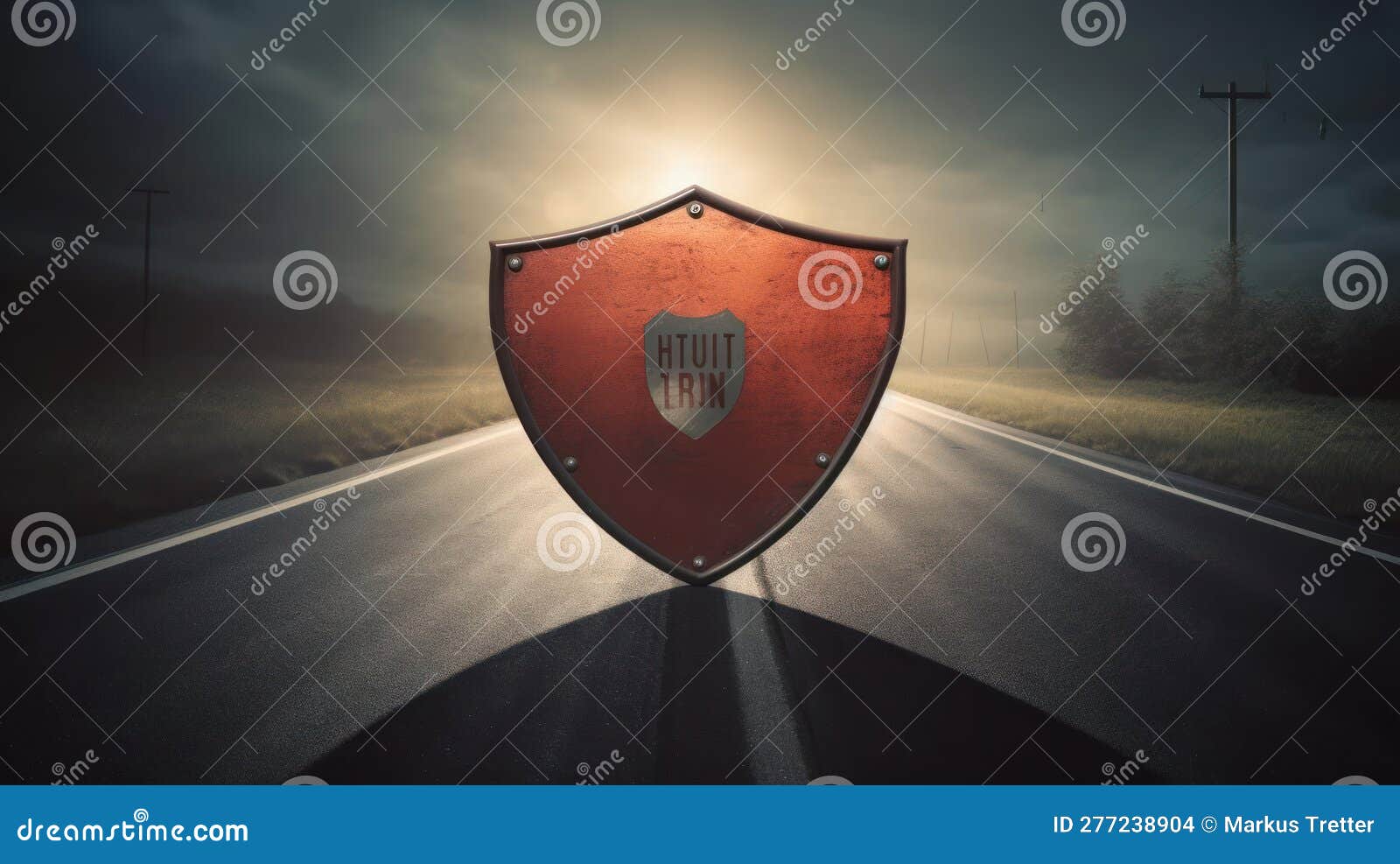 A Shield with a Stop Sign Symbolizing the Protection of Private ...