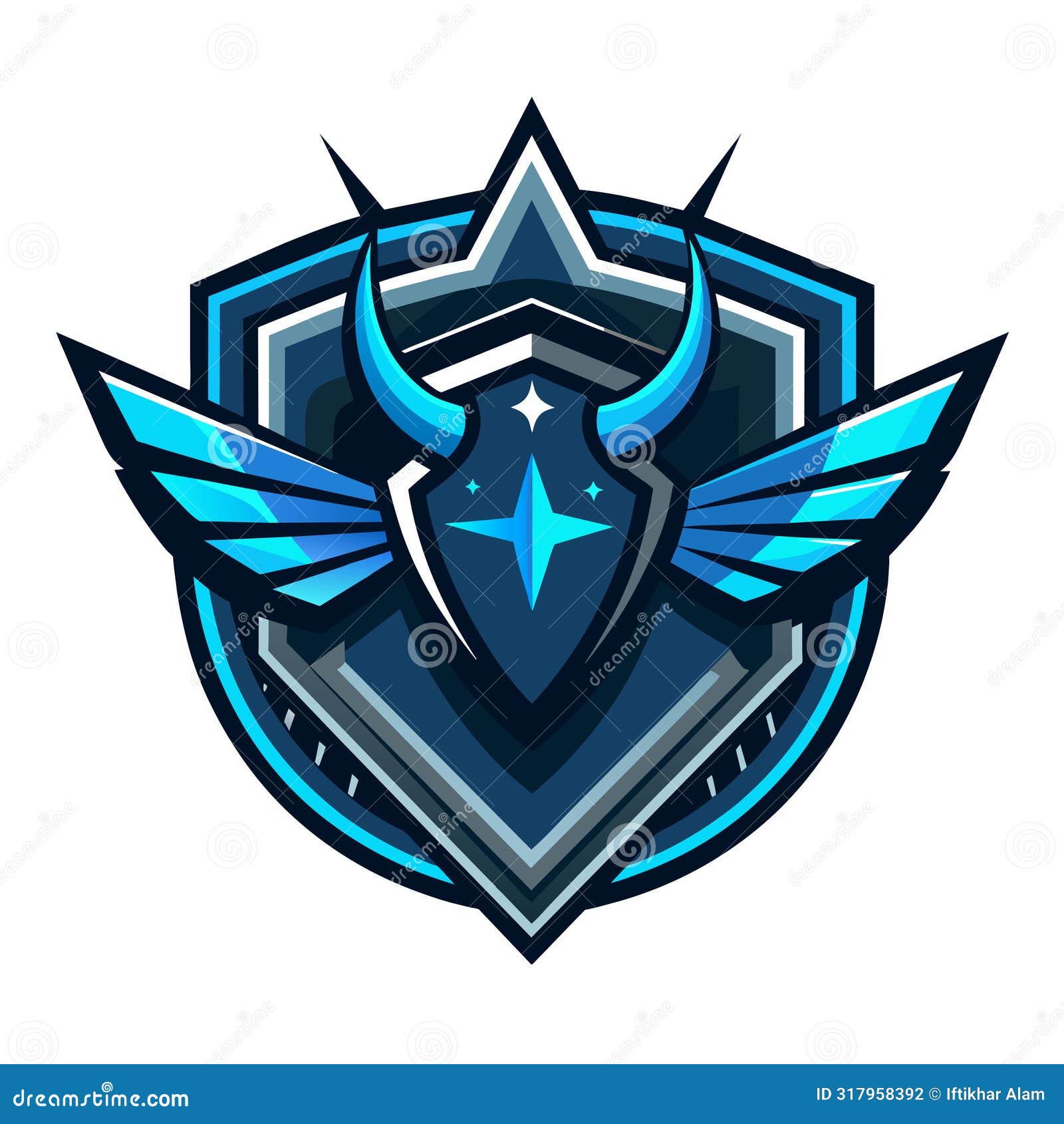 A Shield Featuring Wings and a Star, Symbolizing Strength and ...
