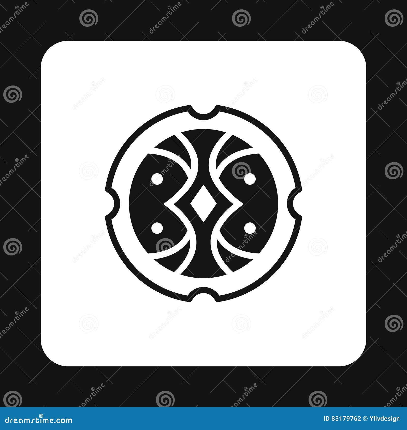 Shield for Fighting Icon, Simple Style Stock Vector - Illustration of ...
