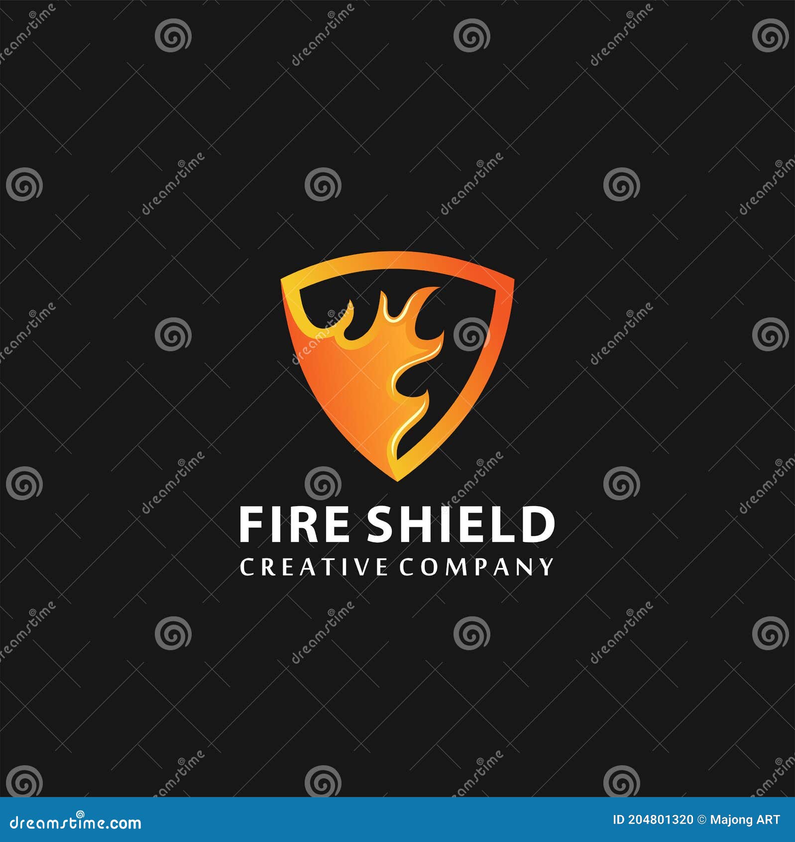 Shield Fire Logo Design Element, Security Logo Stock Vector ...