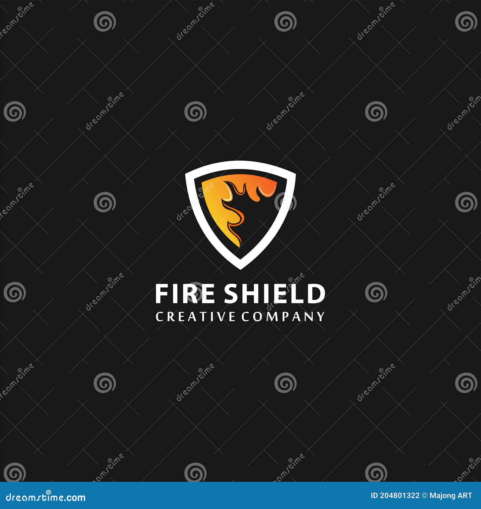 Shield Fire Logo Design Element, Security Logo Stock Vector ...
