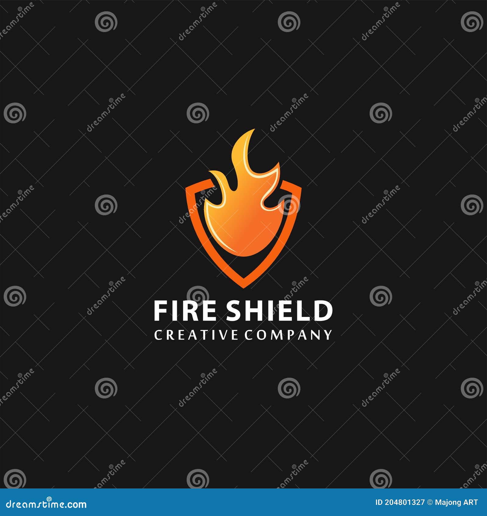 Shield Fire Logo Design Element, Security Logo Stock Vector ...