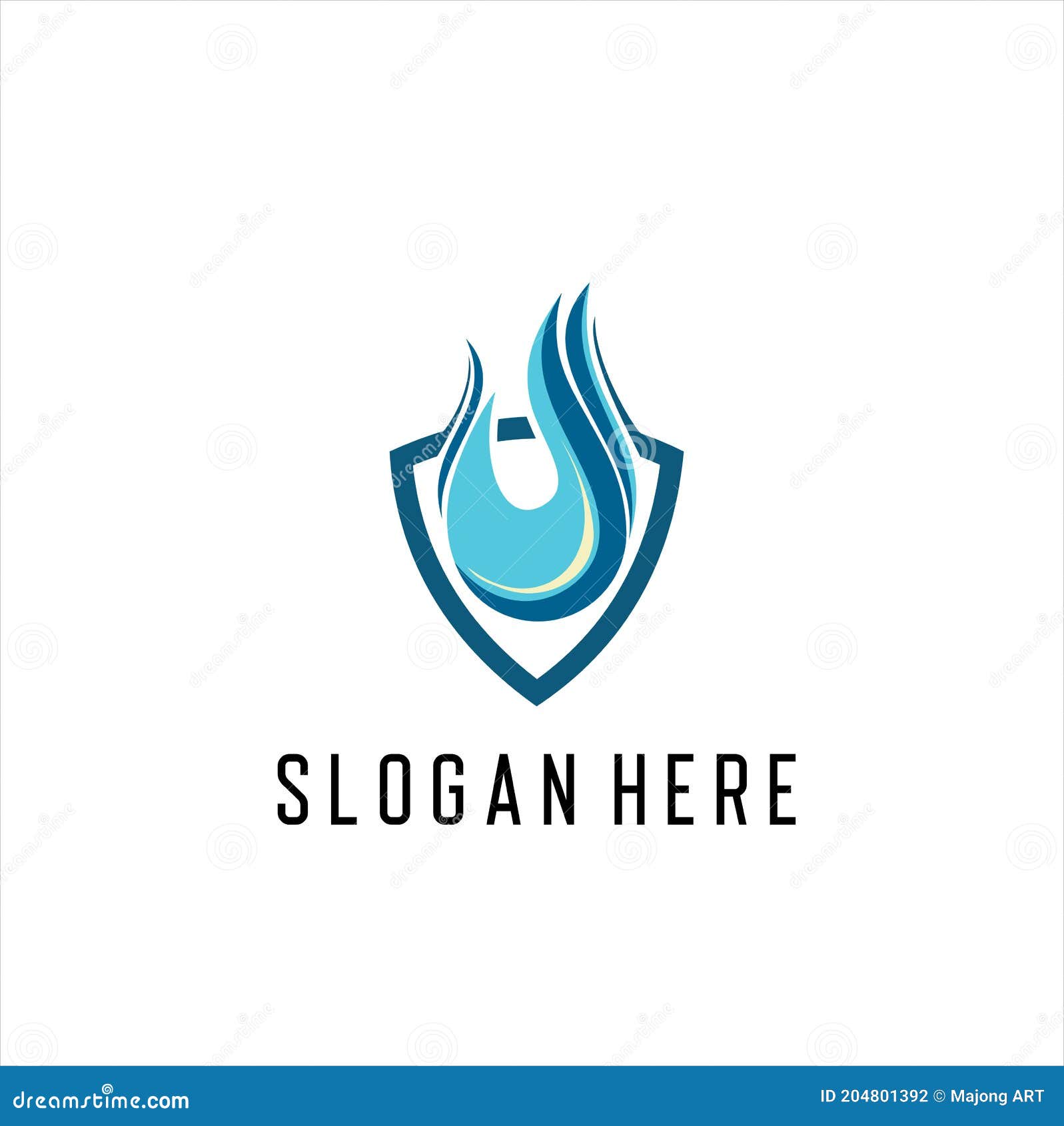 Shield Fire Logo Design Element, Security Logo Stock Vector ...