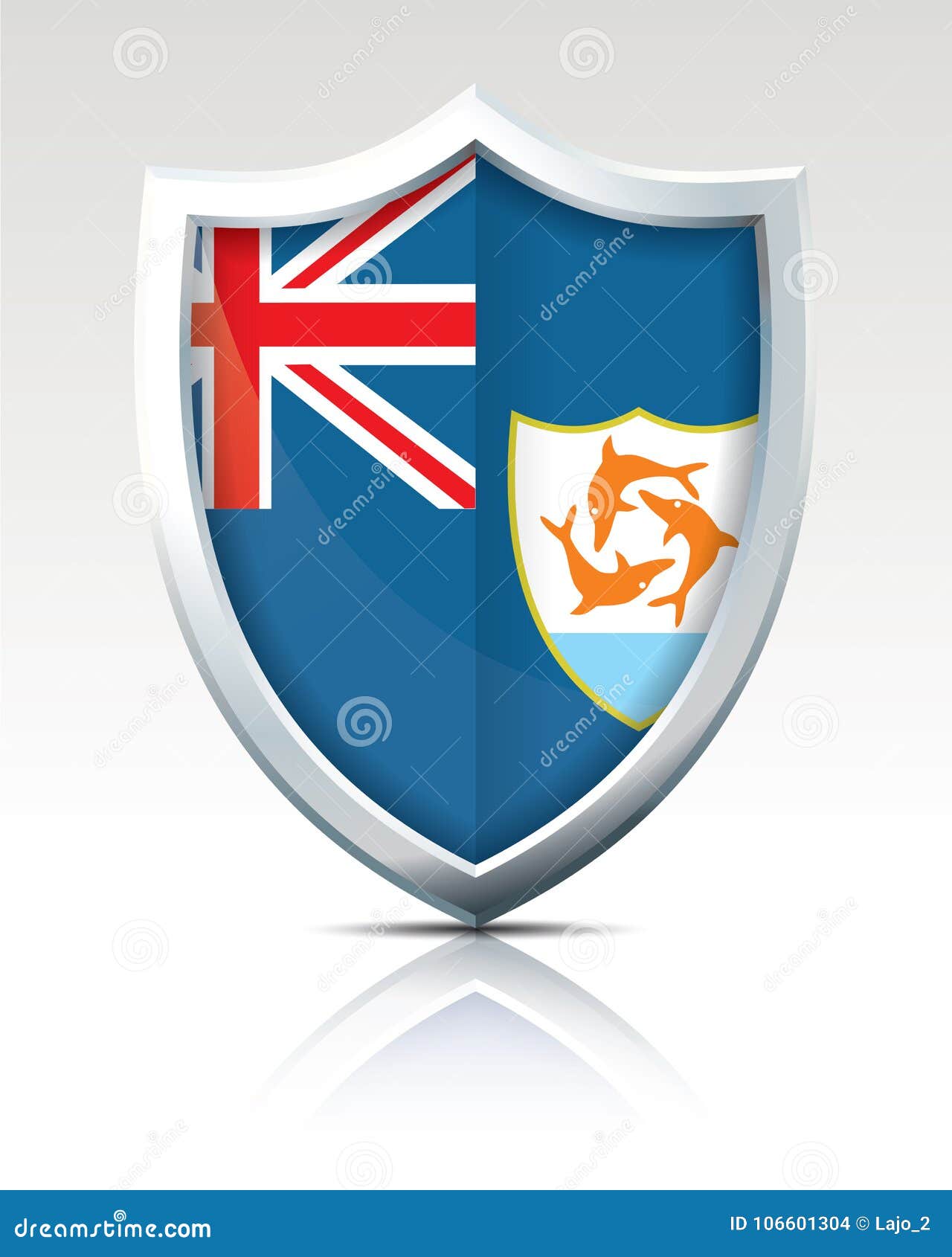 Shield with Flag of Anguilla Stock Vector - Illustration of anguilla ...