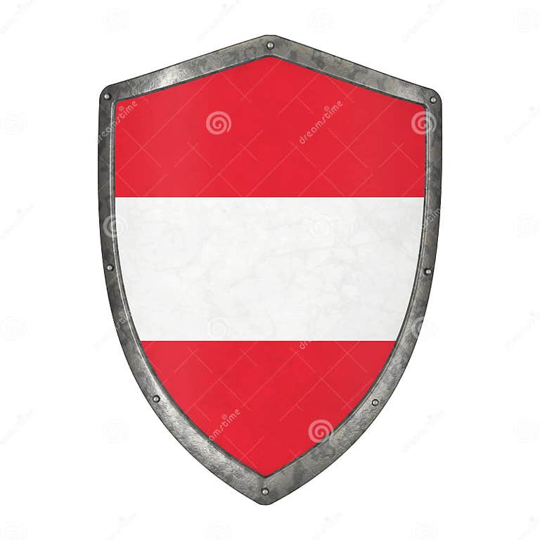 Shield Flag Austria Austrian Emblem Country State Shape Stock ...