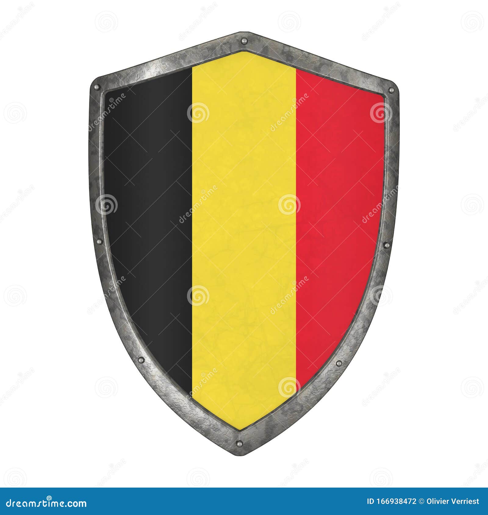 Shield Flag Belgium Emblem Country State Shape Stock Illustration ...