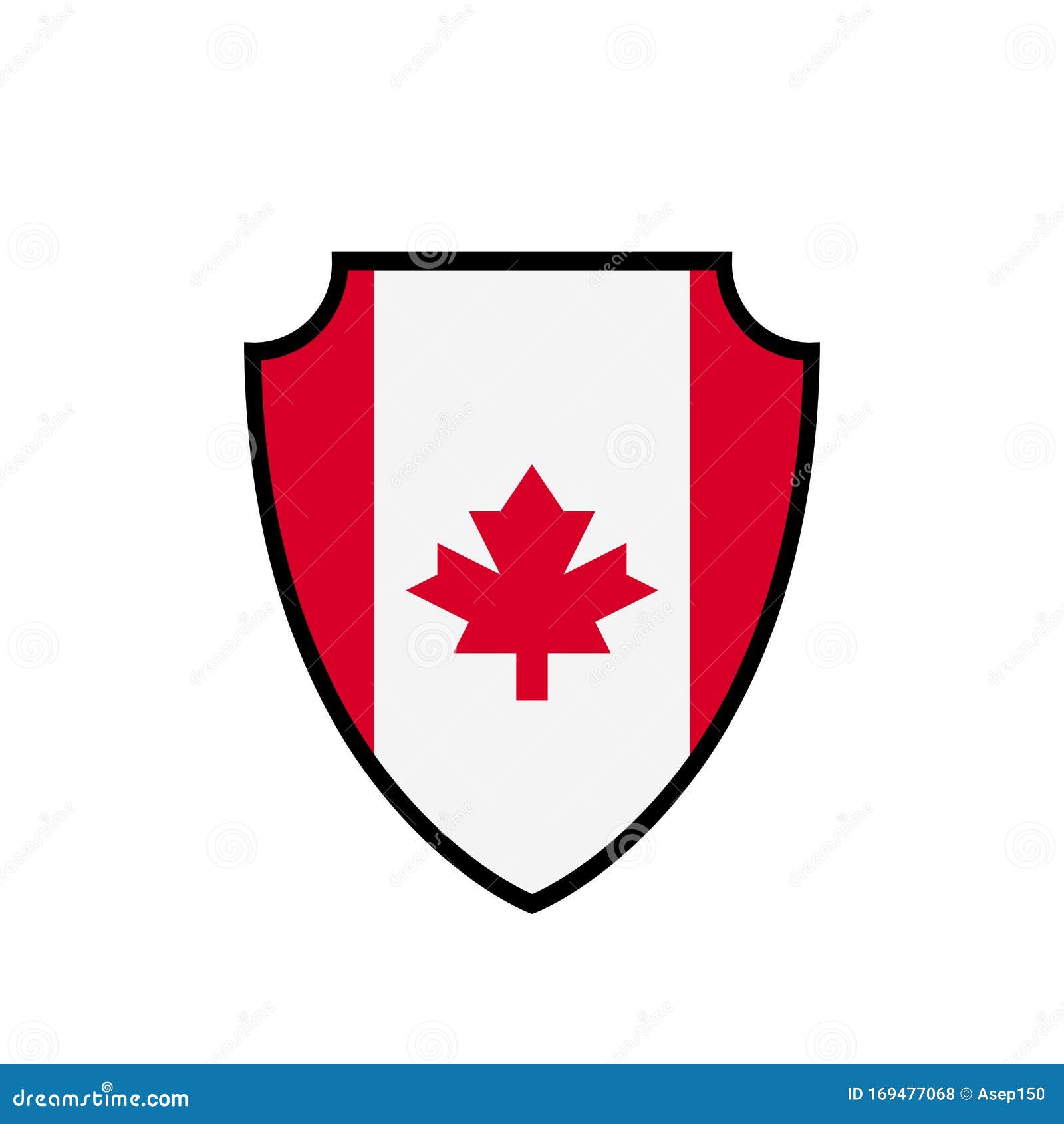 Shield Flag of Canada Vector Logo and Icon Stock Vector - Illustration ...