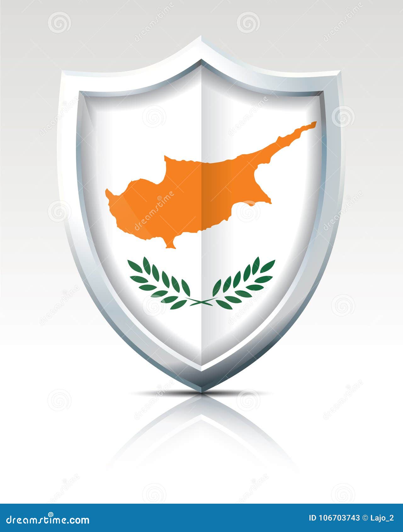 Shield with Flag of Cyprus stock vector. Illustration of country ...
