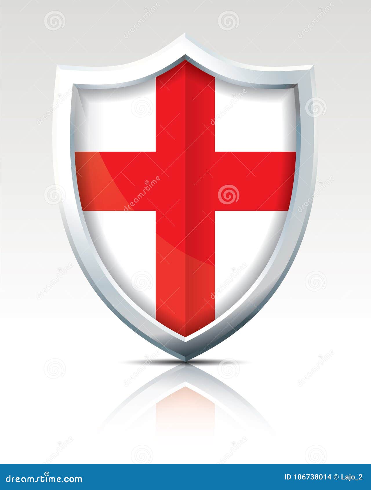 Shield with Flag of England Stock Vector - Illustration of europe ...