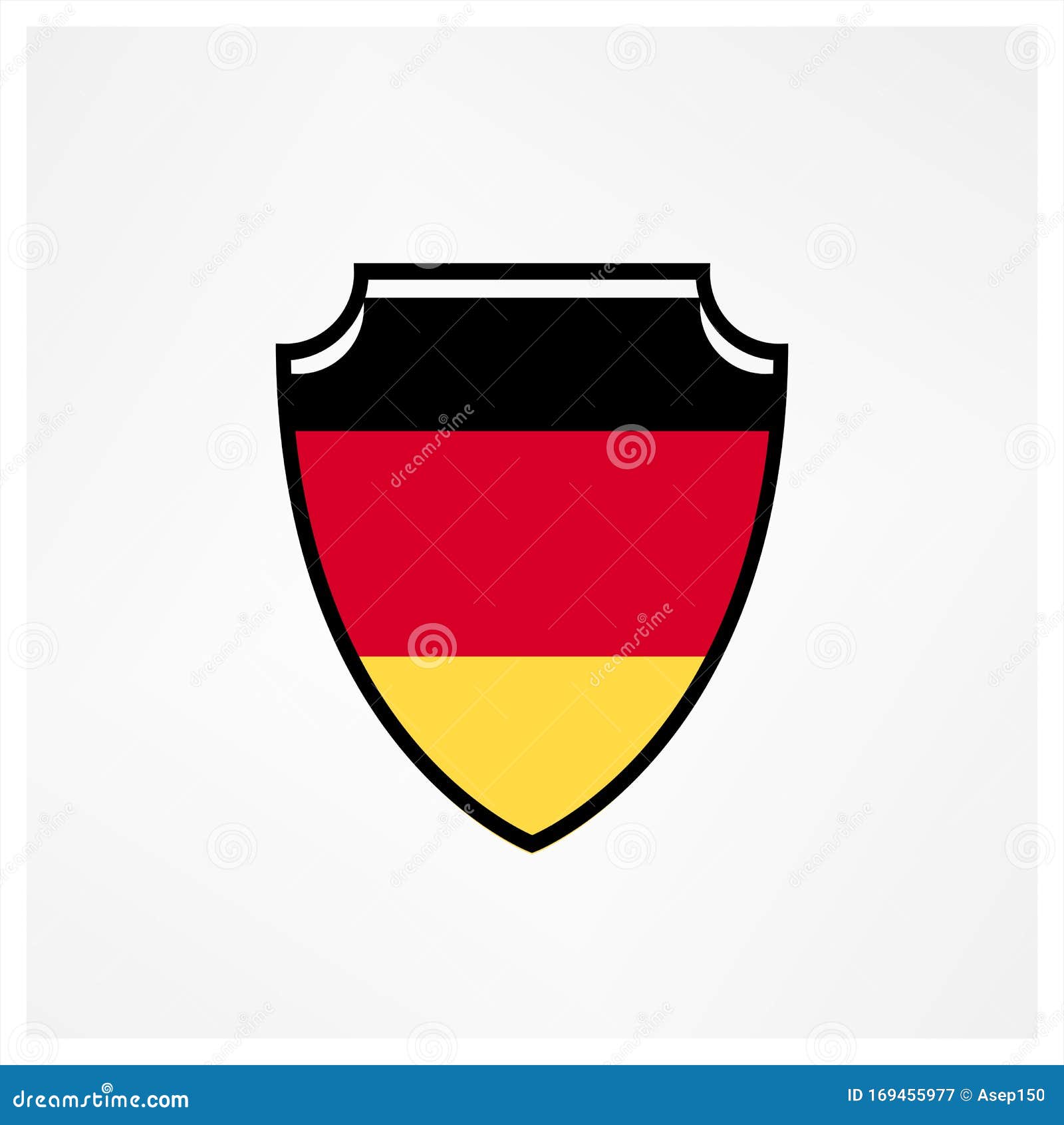 Shield Flag of German Logo and Icon Stock Vector - Illustration of ...