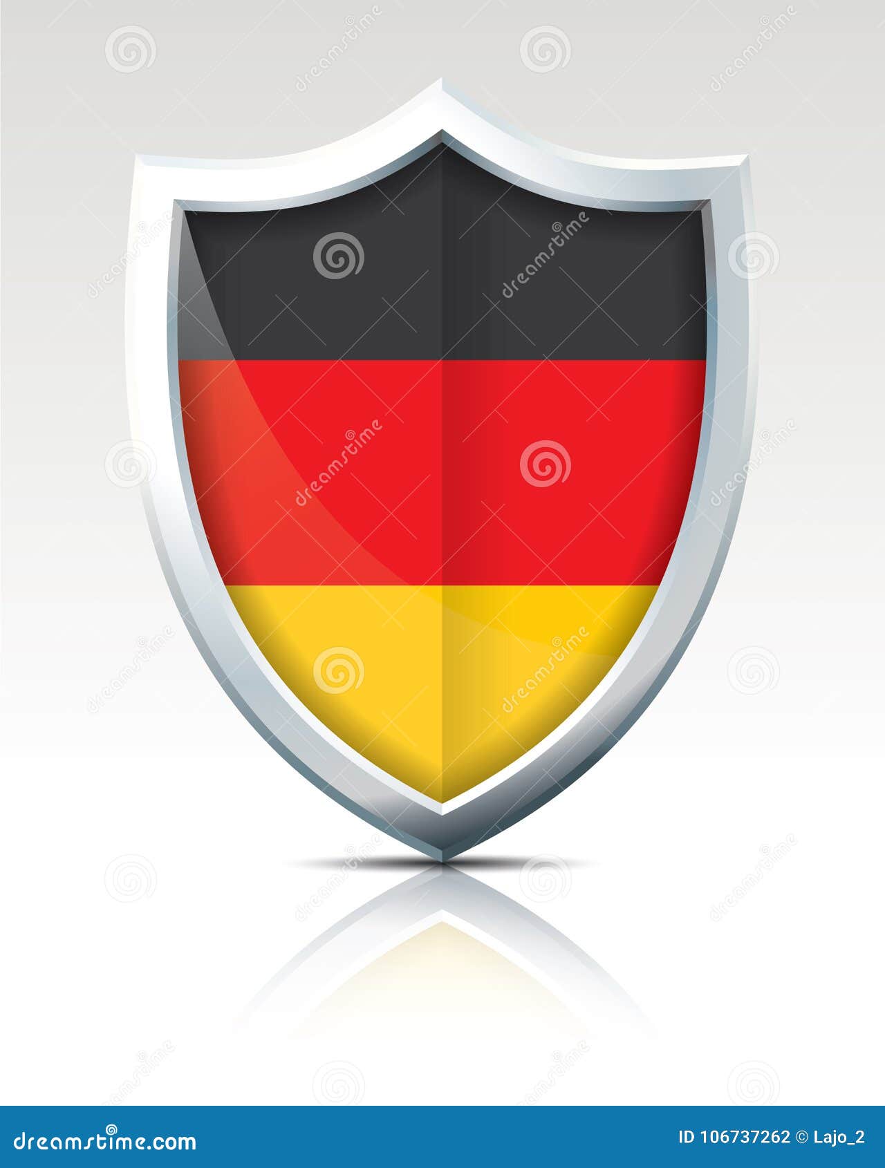 Shield with Flag of Germany Stock Vector - Illustration of nation ...