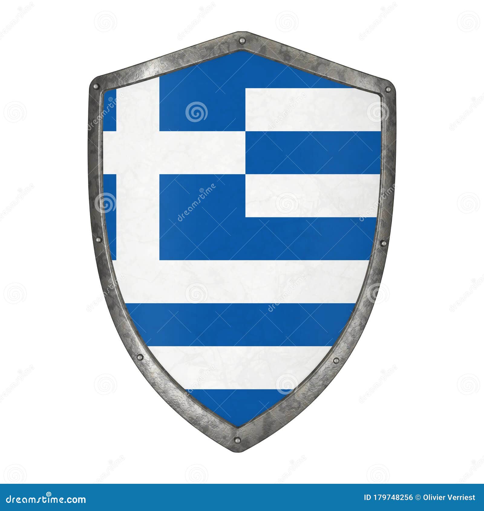Shield Flag Greece Greek Emblem Country State Shape Stock Illustration ...
