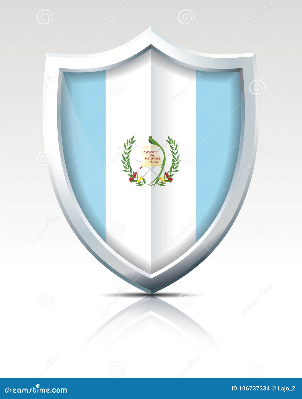 Shield with Flag of Guatemala Stock Vector - Illustration of guatemalan ...