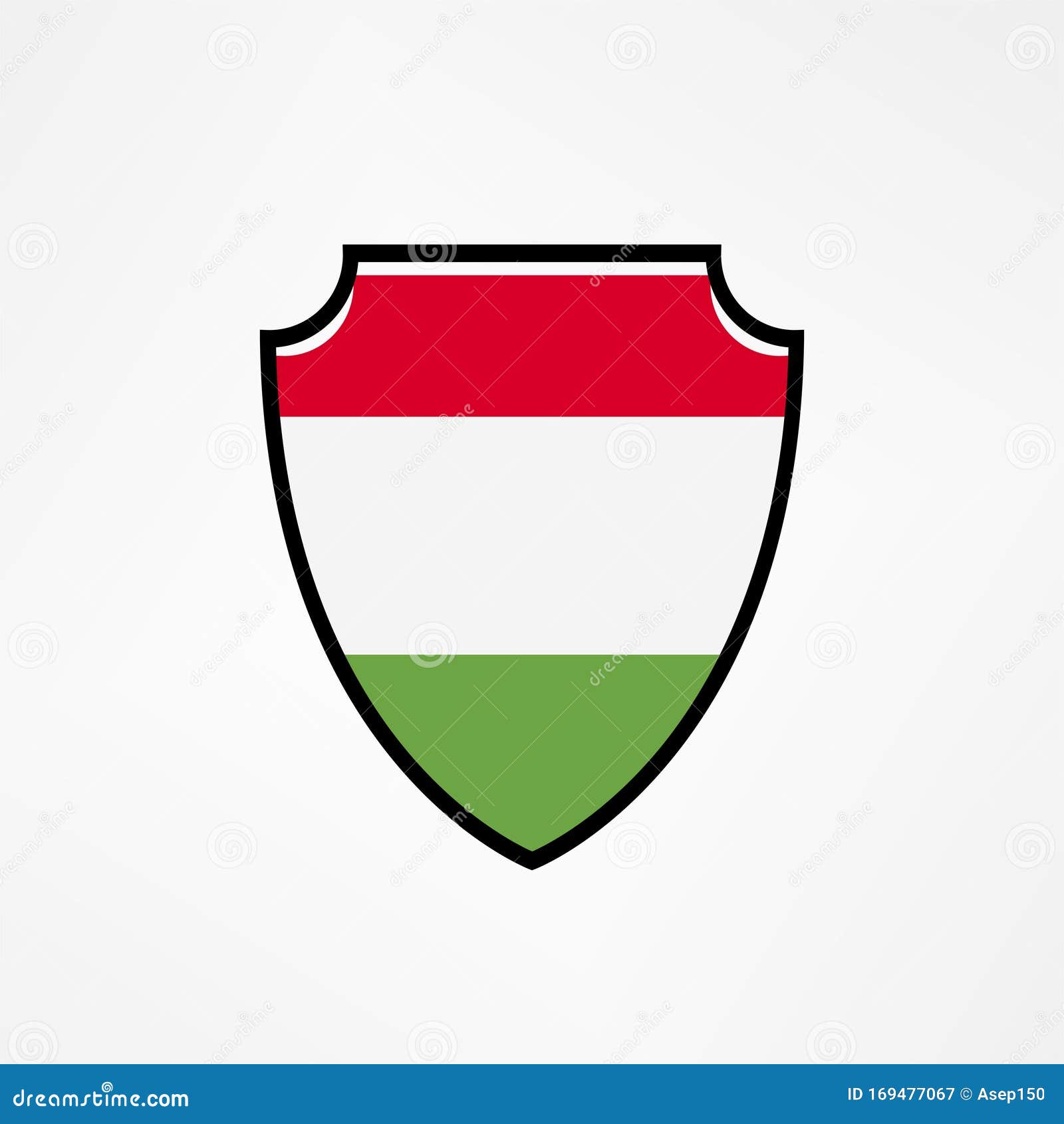 Shield Flag of Hungary Vector Logo and Icon Stock Vector - Illustration ...